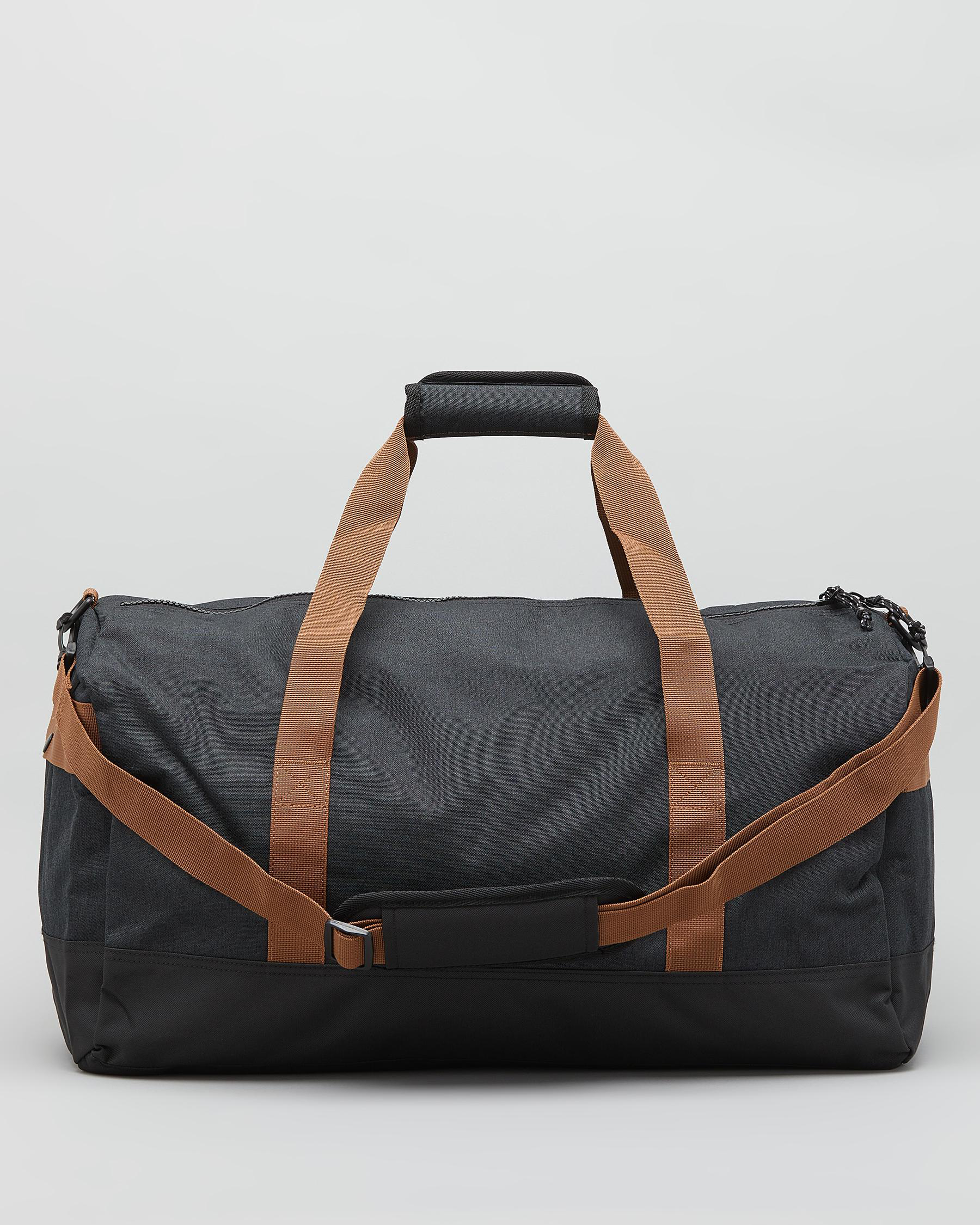 Shop Billabong Transit Duffle Bag In Black/tan - Fast Shipping & Easy ...