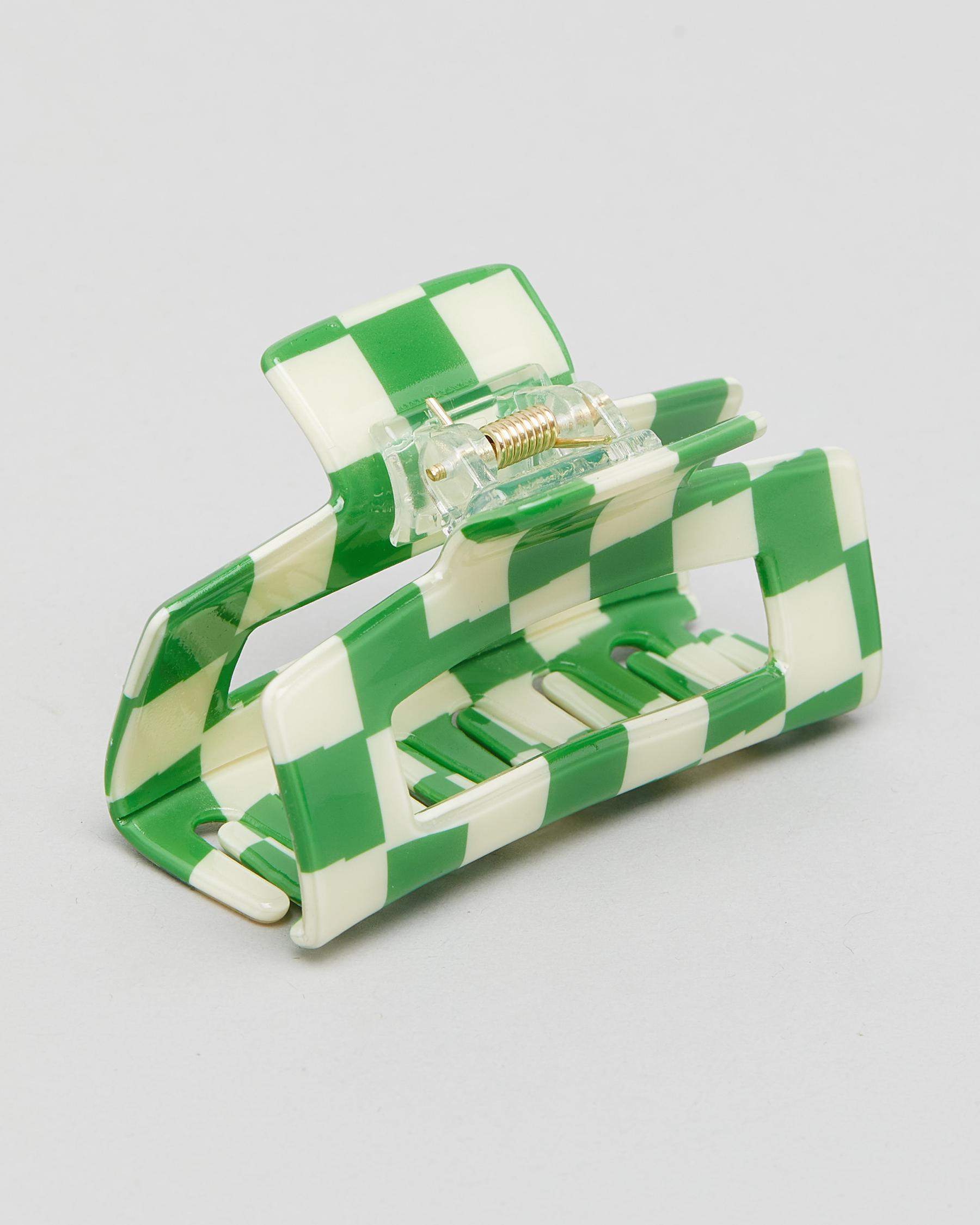 Shop Karyn In LA Kristy Hair Claw Clip In Green - Fast Shipping & Easy ...