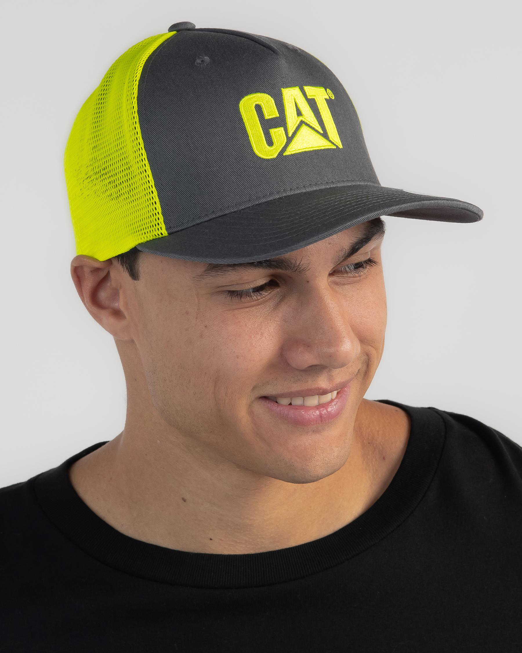 Shop Cat Hi-Vis Mesh Cap In Hi-vis Yellow - Fast Shipping & Easy ...