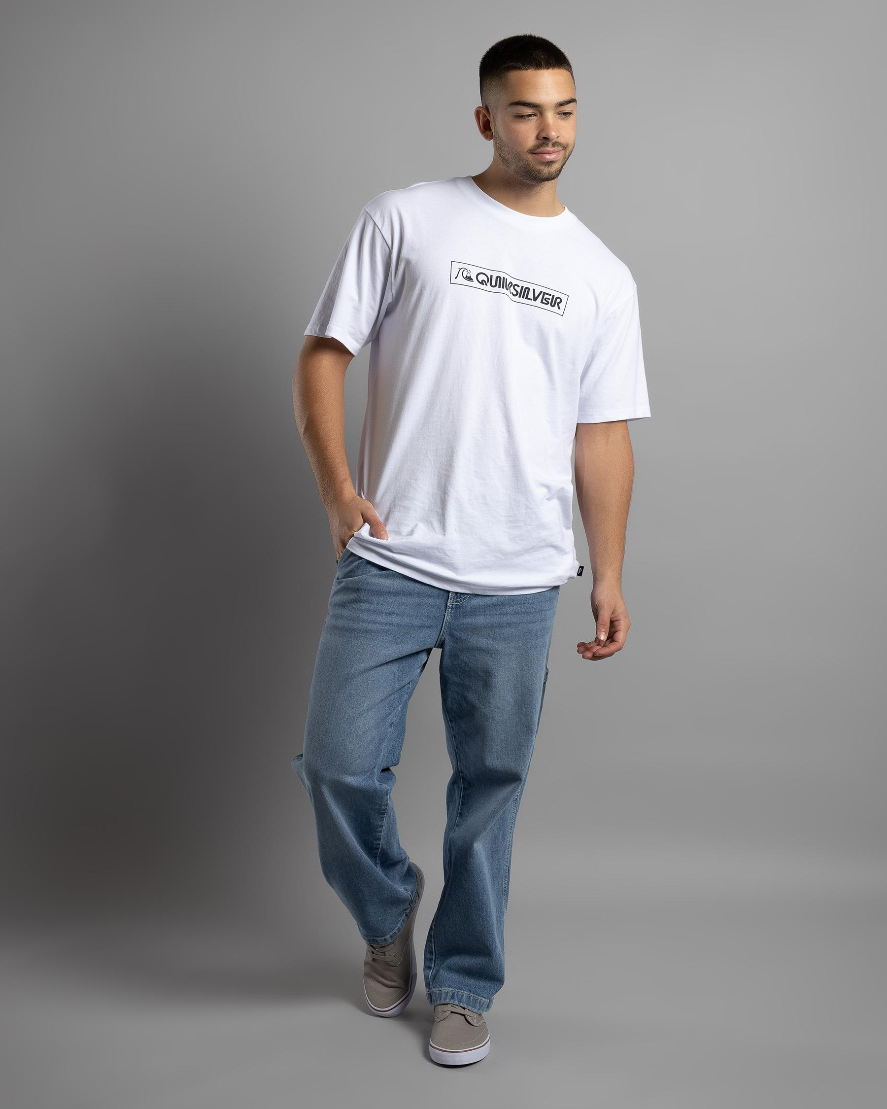 Shop Quiksilver Modern Clicker T-Shirt In White - Fast Shipping & Easy ...