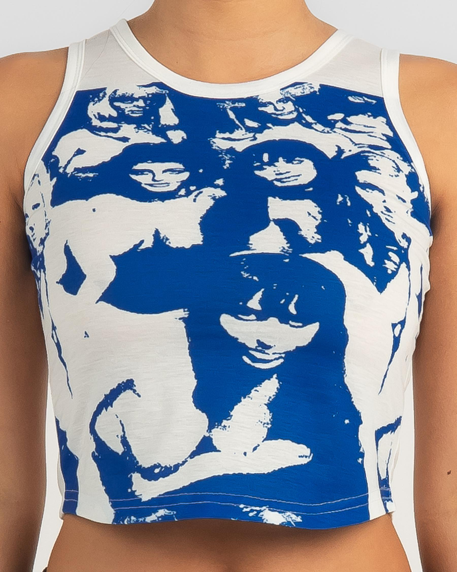 Shop 8 Birdies Styles Tank Top In Blue/white - Fast Shipping & Easy ...