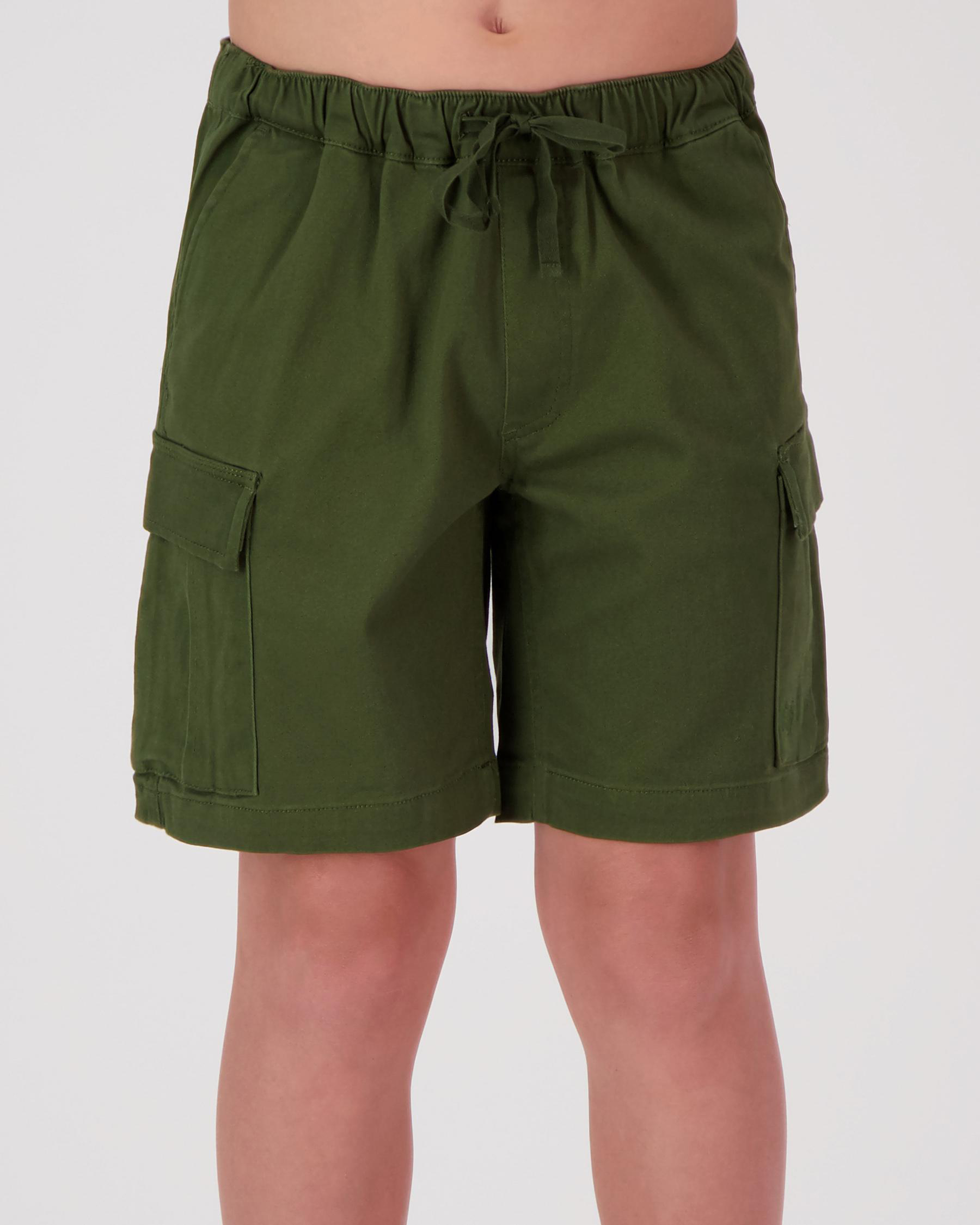 Shop Element Boys' Rumble Cargo Shorts In Rifle Green - Fast Shipping ...