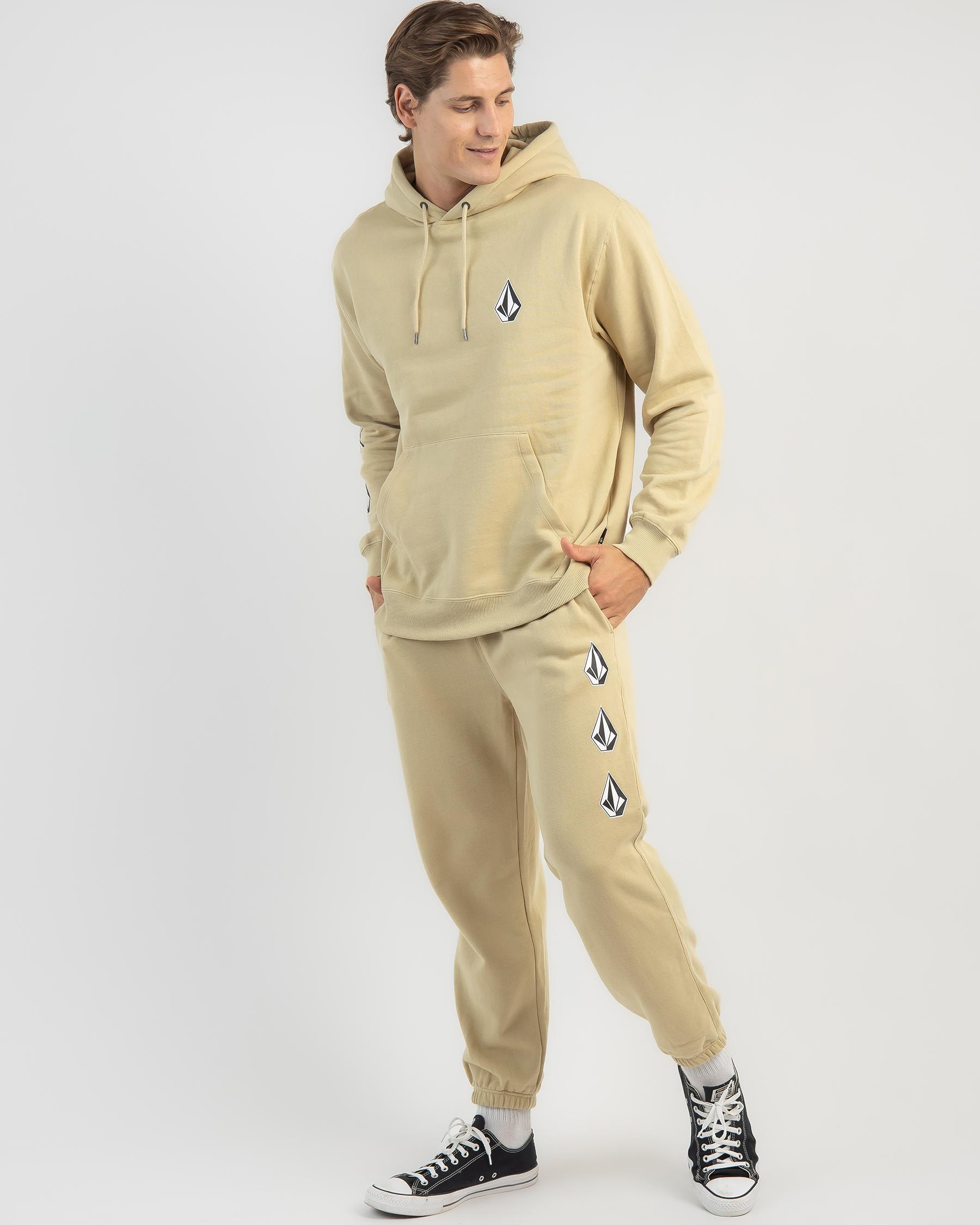 Shop Volcom Iconic Stone Fleece Pant In Almond - Fast Shipping & Easy ...