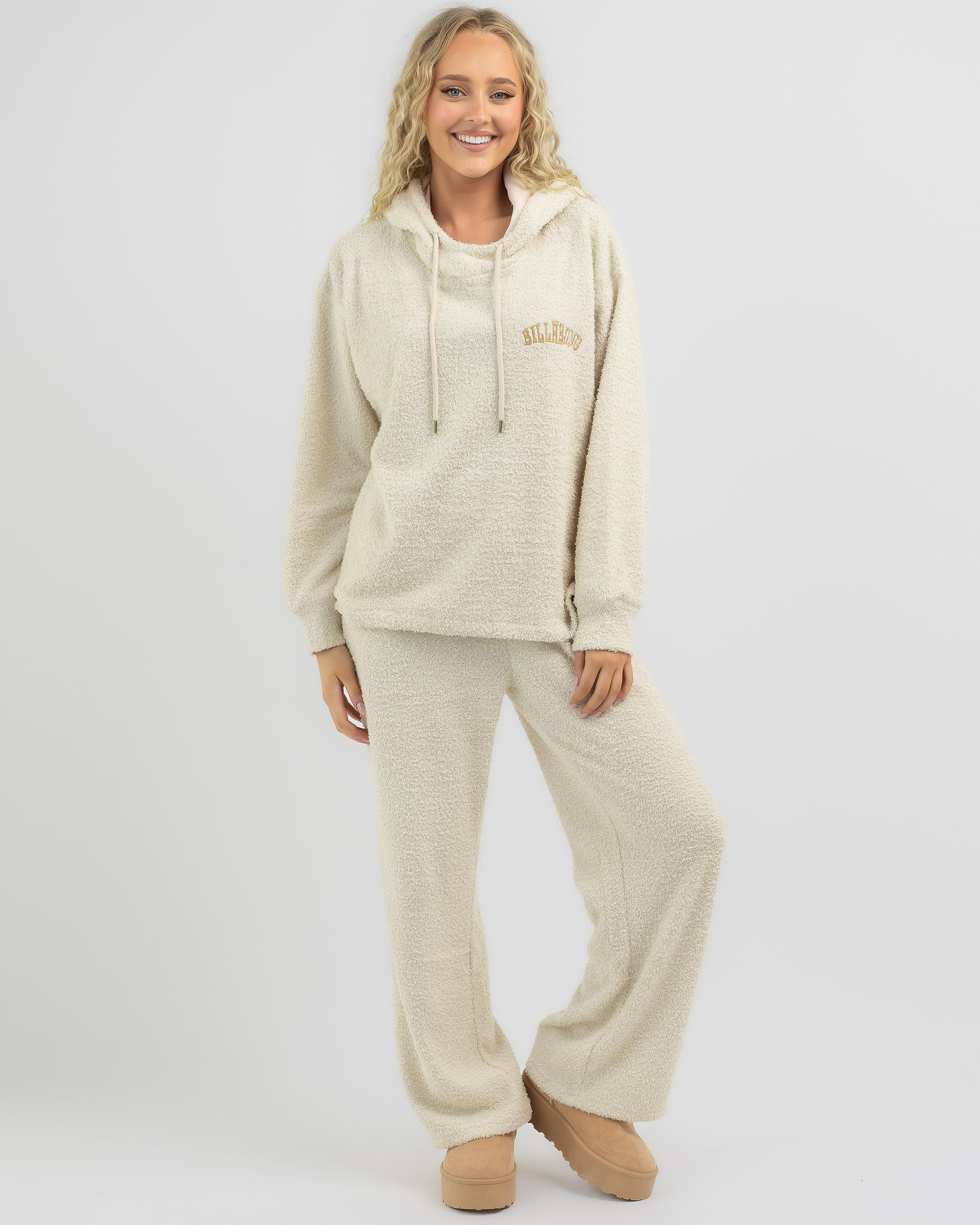 Shop Billabong Cuddle Up Hoodie In White Cap - Fast Shipping & Easy ...