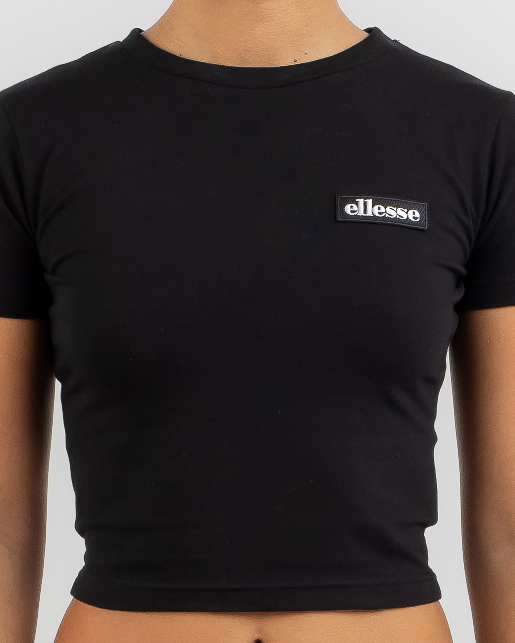 Shop Ellesse Chelu Cropped T-Shirt In Black - Fast Shipping & Easy ...