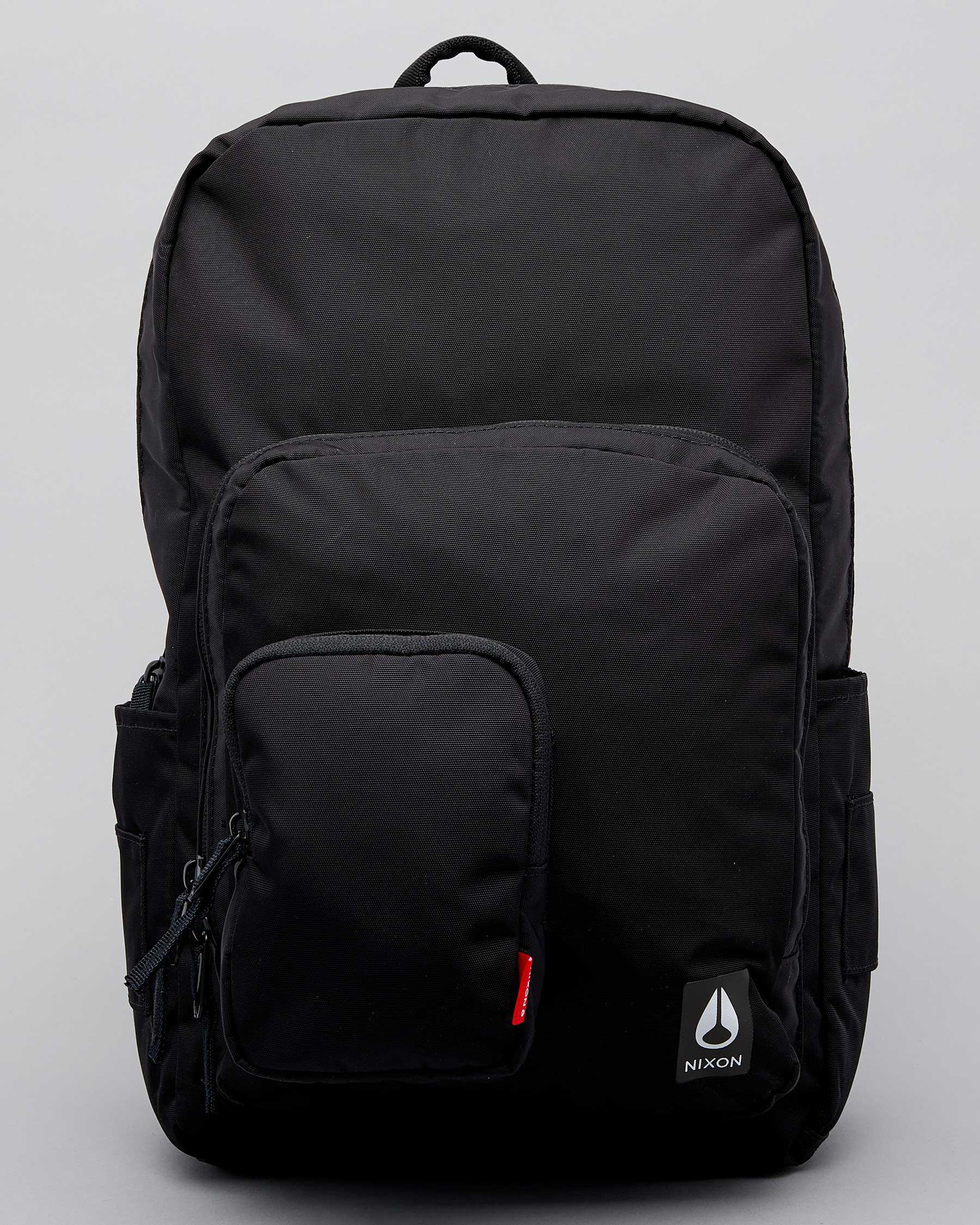 Shop Nixon Daily 20L Backpack In All Black Nylon - Fast Shipping & Easy ...