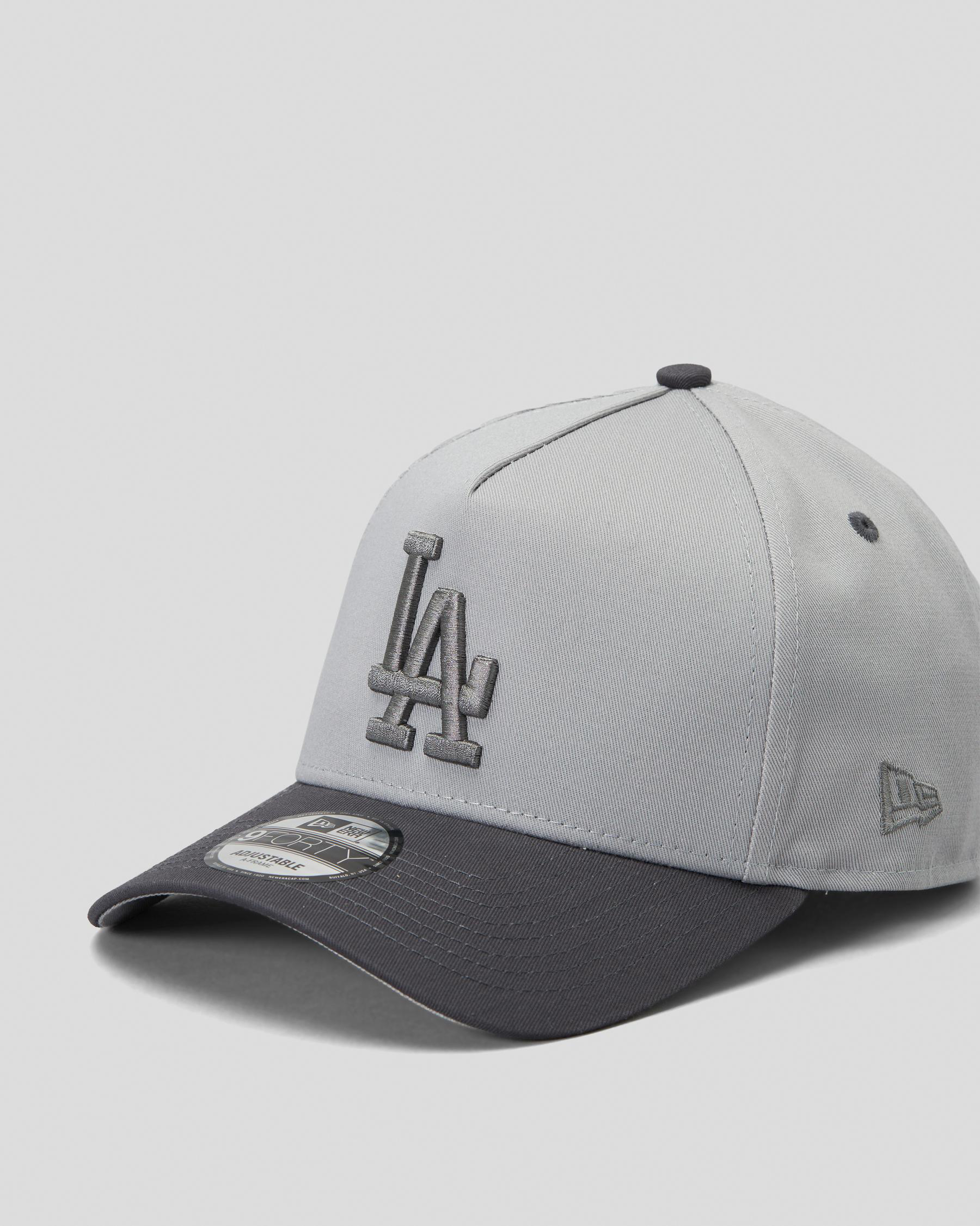 Shop New Era Los Angeles Dodgers Overcast 9Forty A-Frame Snapback Cap ...