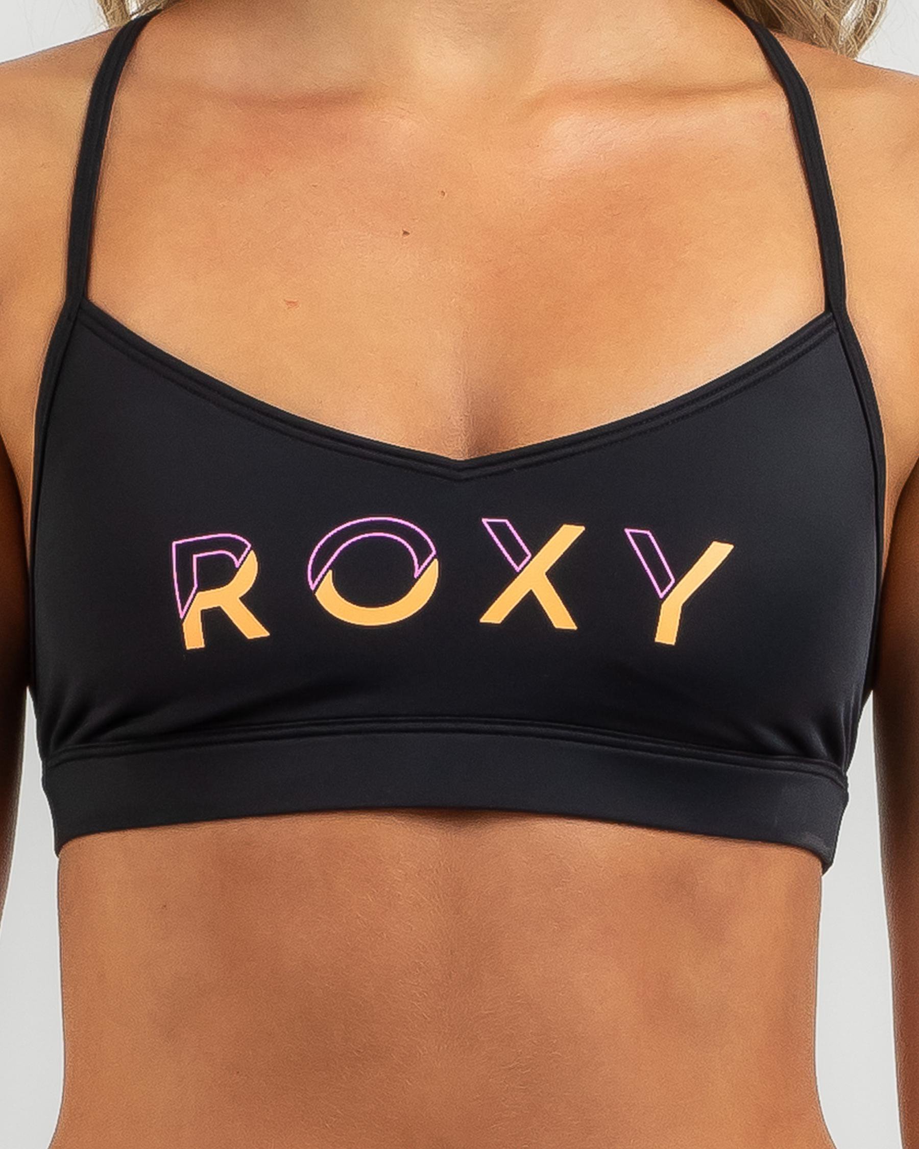 Shop Roxy Active Bralette Bikini Top In Anthracite - Fast Shipping & Easy Returns - City Beach ...