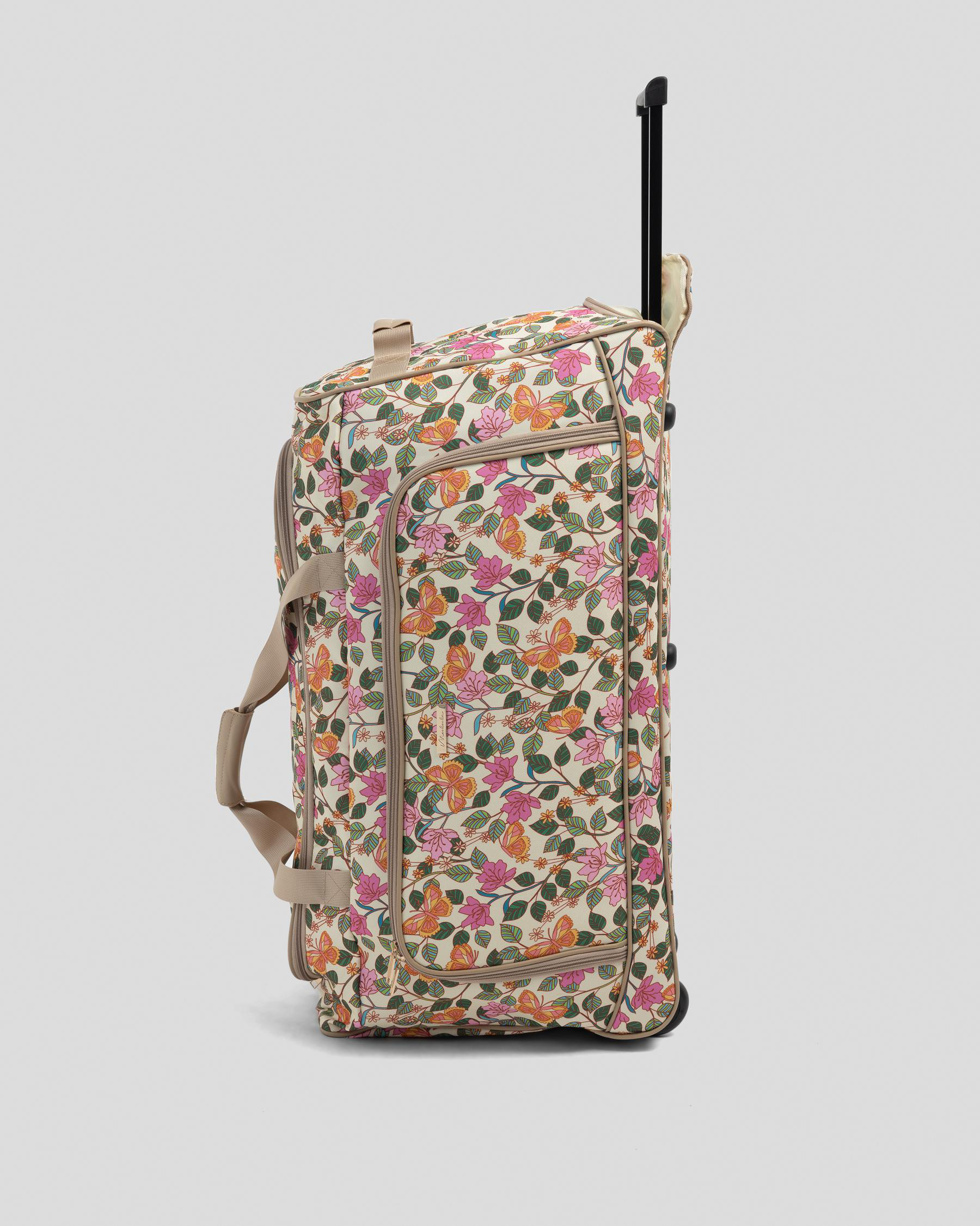Shop Mooloola Angelina Large Wheeled Travel Bag In Pink Floral - Fast ...
