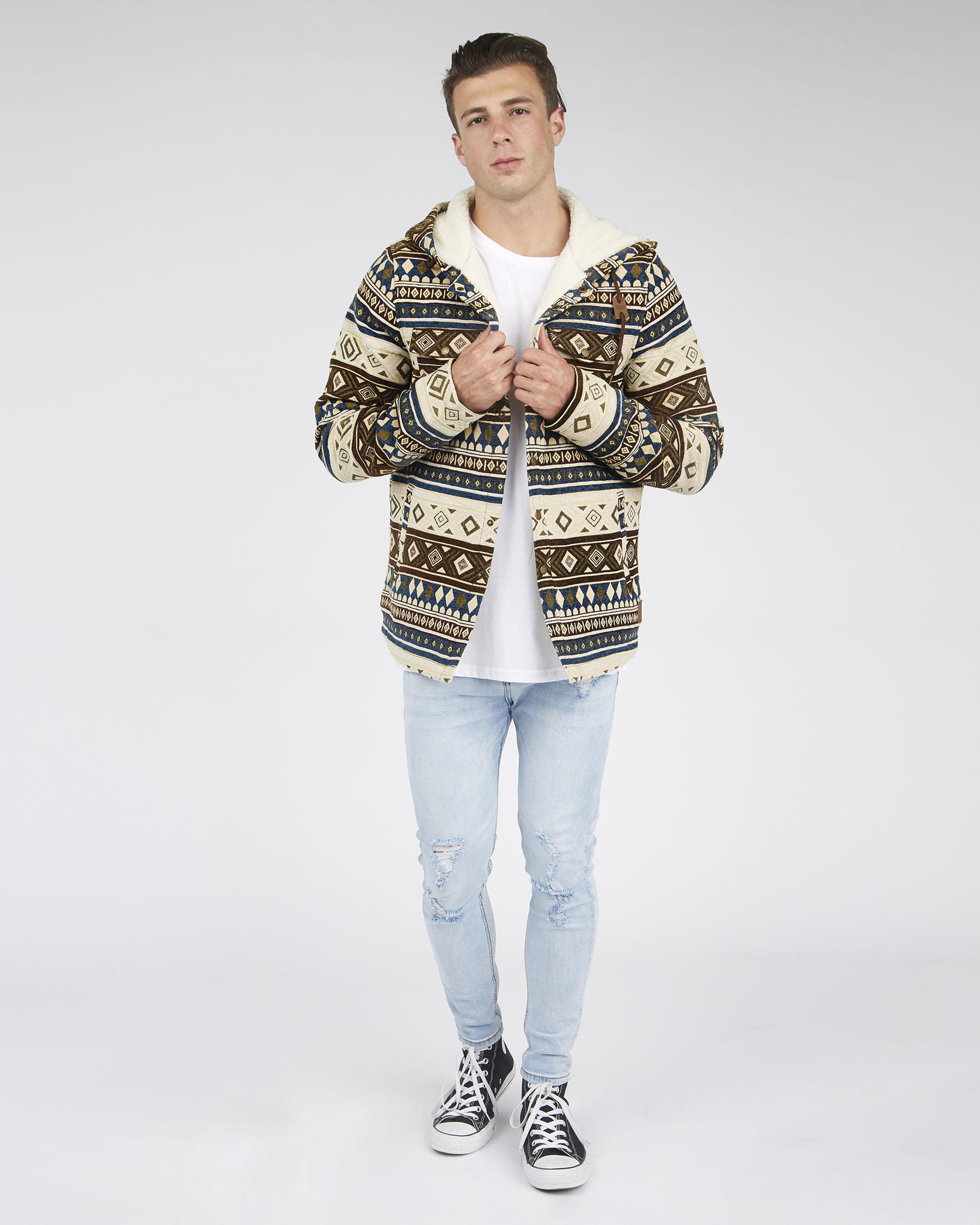 Shop Skylark Shade Jacket In Navy/brown - Fast Shipping & Easy Returns ...