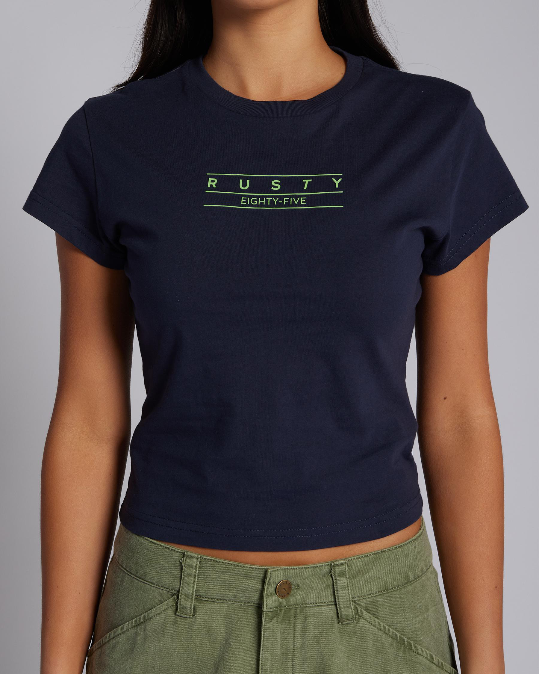 Shop Rusty Essentials T-Shirt In Navy Blue - Fast Shipping & Easy ...