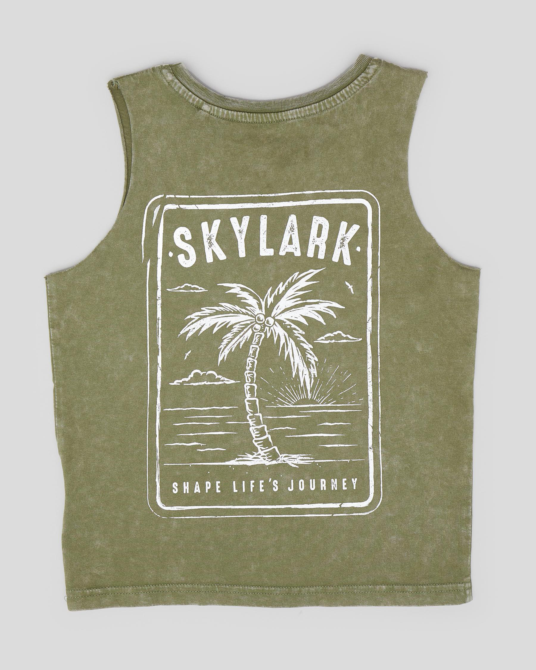 Shop Skylark Toddlers' Obscure Muscle Tank In Olive Acid - Fast ...