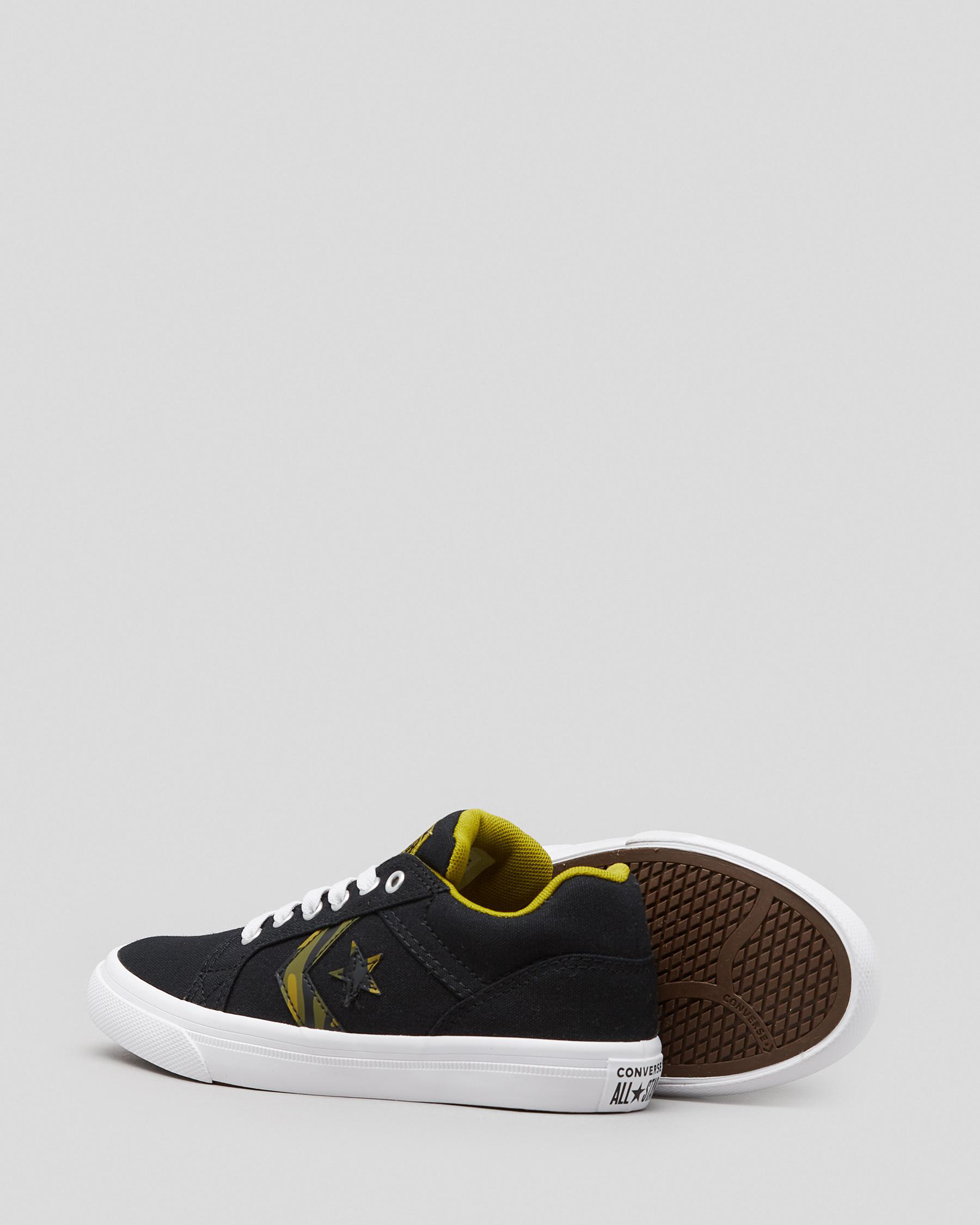 Shop Converse Boys' El Distrito 2.0 Shoes In Black/moss/white - Fast ...