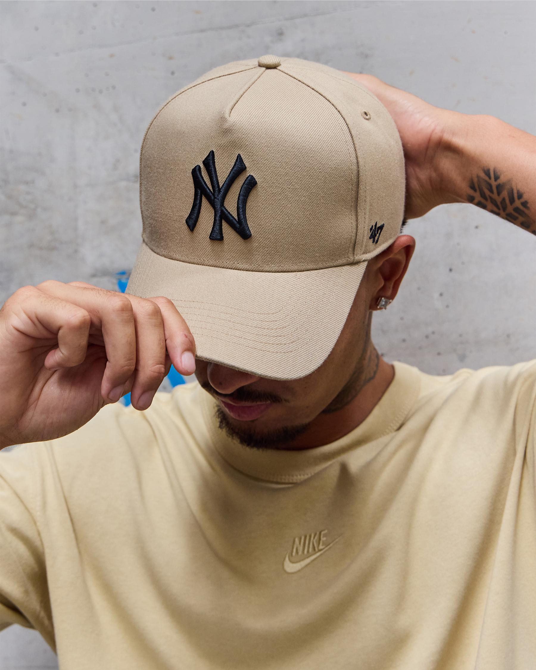 Shop Forty Seven New York Yankees '47 MVP DT Snapback In Khaki - Fast ...