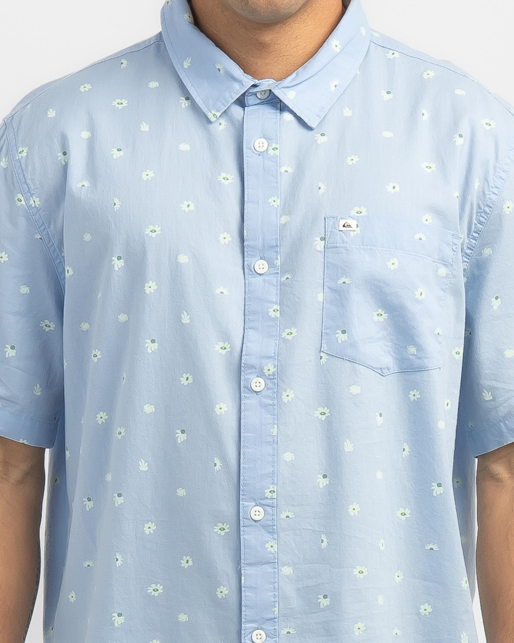 Shop Quiksilver Minimo Shirt In Clear Sky Minimo - Fast Shipping & Easy ...