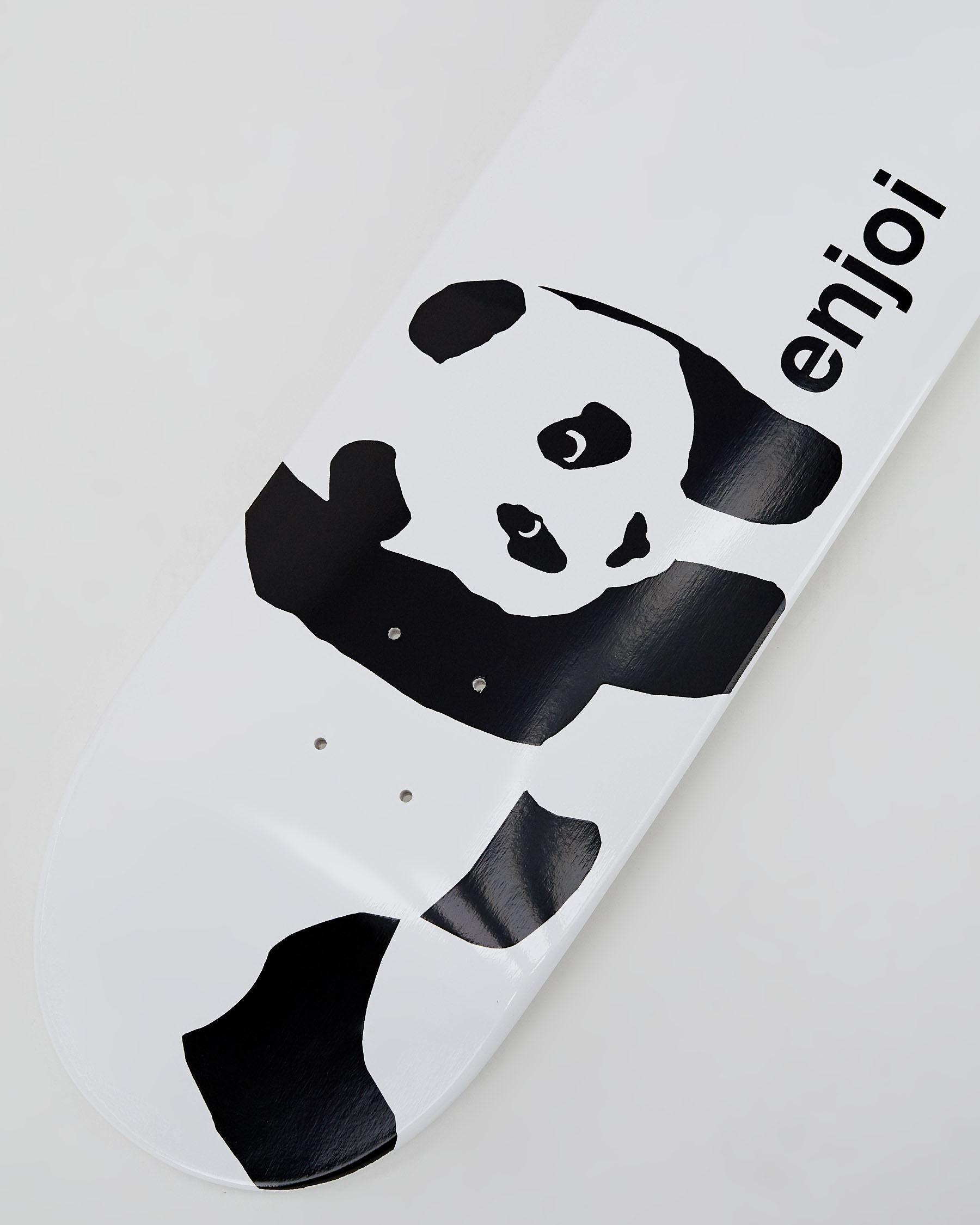 Shop Enjoi Whitey Panda Wide Logo 8.5" Skateboard Deck In White - Fast ...