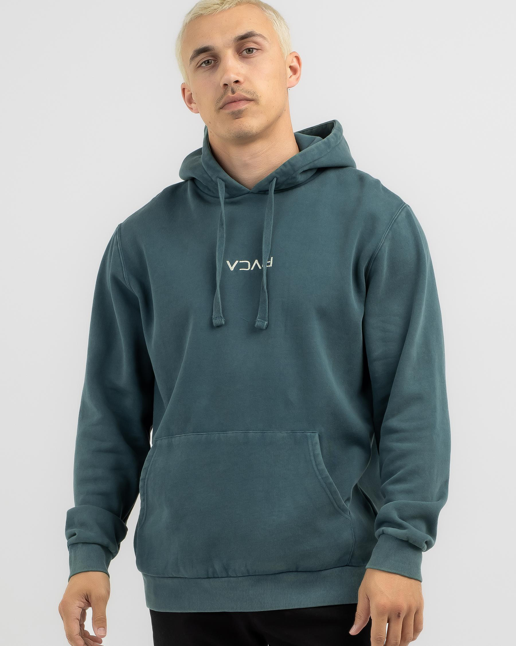 Shop RVCA Mini Flipped Hoodie In Atlantic - Fast Shipping & Easy ...