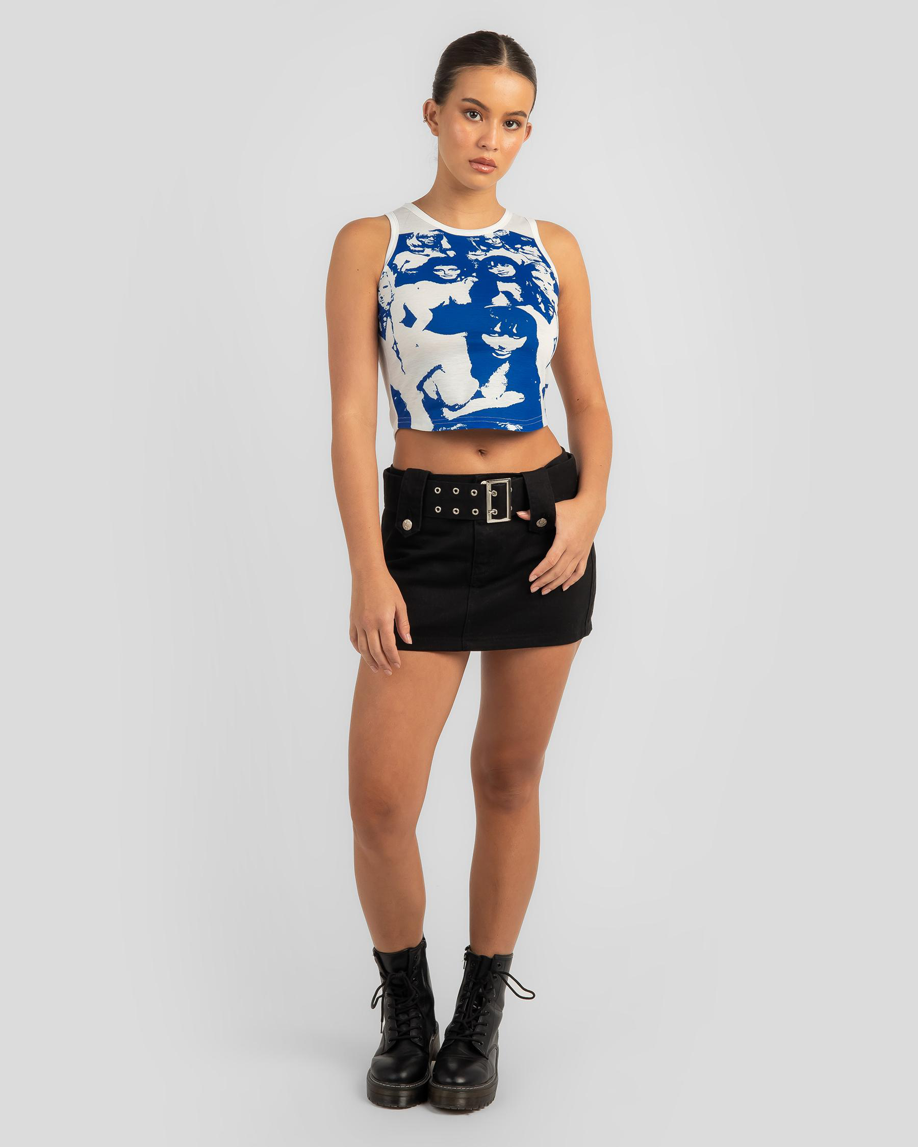 Shop 8 Birdies Styles Tank Top In Blue/white - Fast Shipping & Easy ...