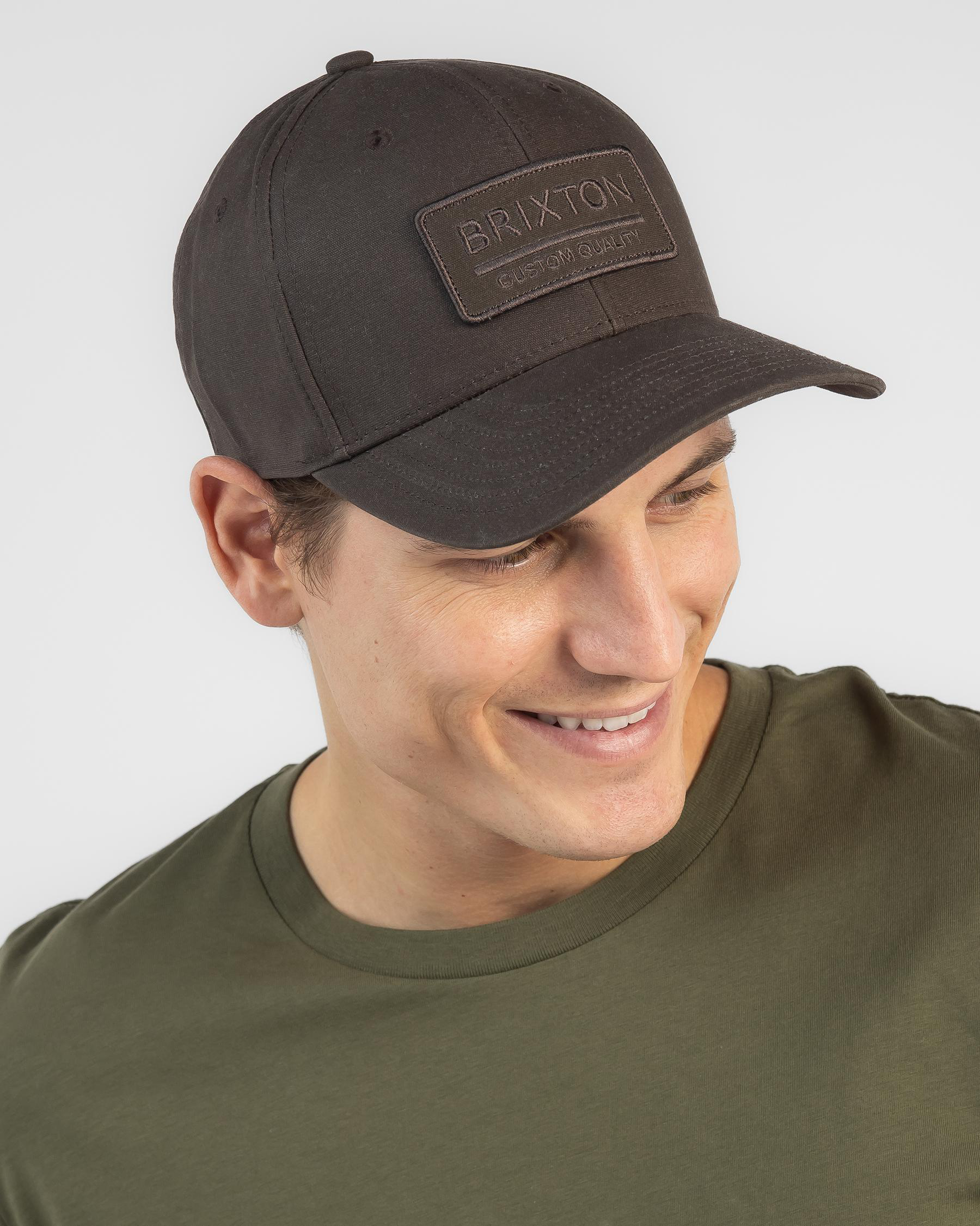 Shop Brixton Palmer Proper NetPlus MP Snapback Cap In Desert Palm ...