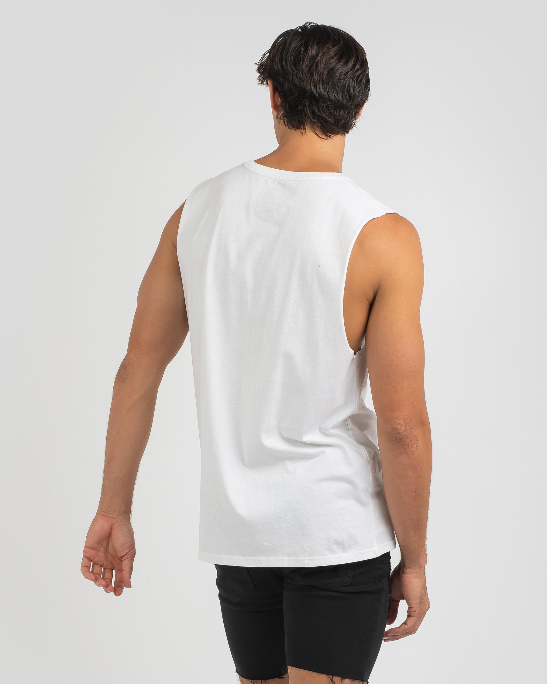 Shop Volcom Solid Muscle Tank In White - Fast Shipping & Easy Returns ...