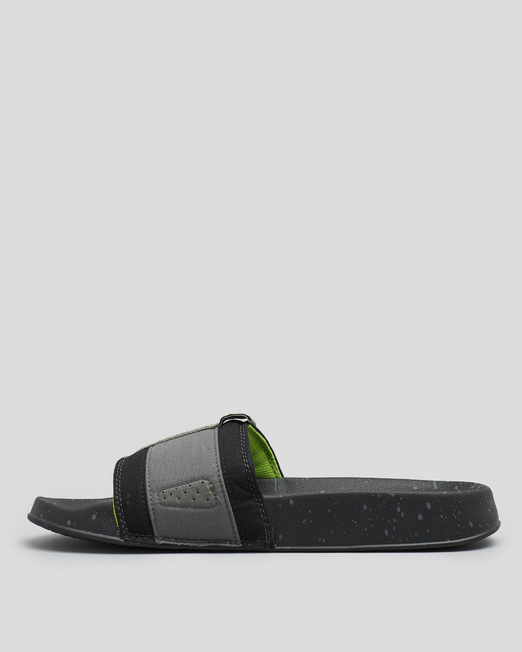 DC Shoes Lynx Slides In Black/lime Green - FREE* Shipping & Easy ...