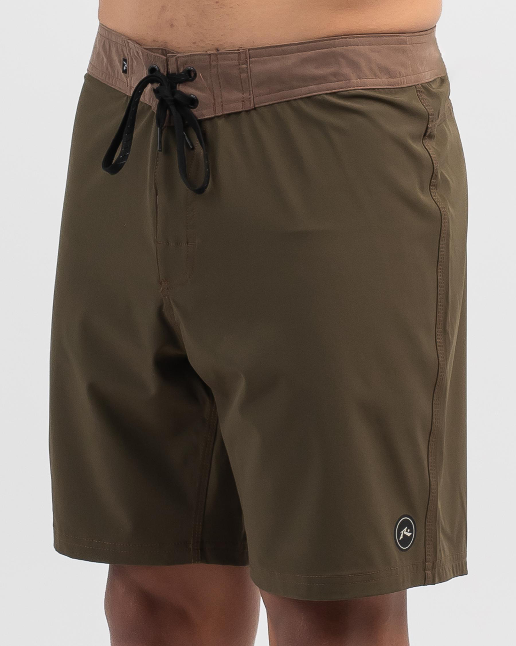 Shop Rusty Dynamite Board Shorts In Shadow Army/earth - Fast Shipping ...
