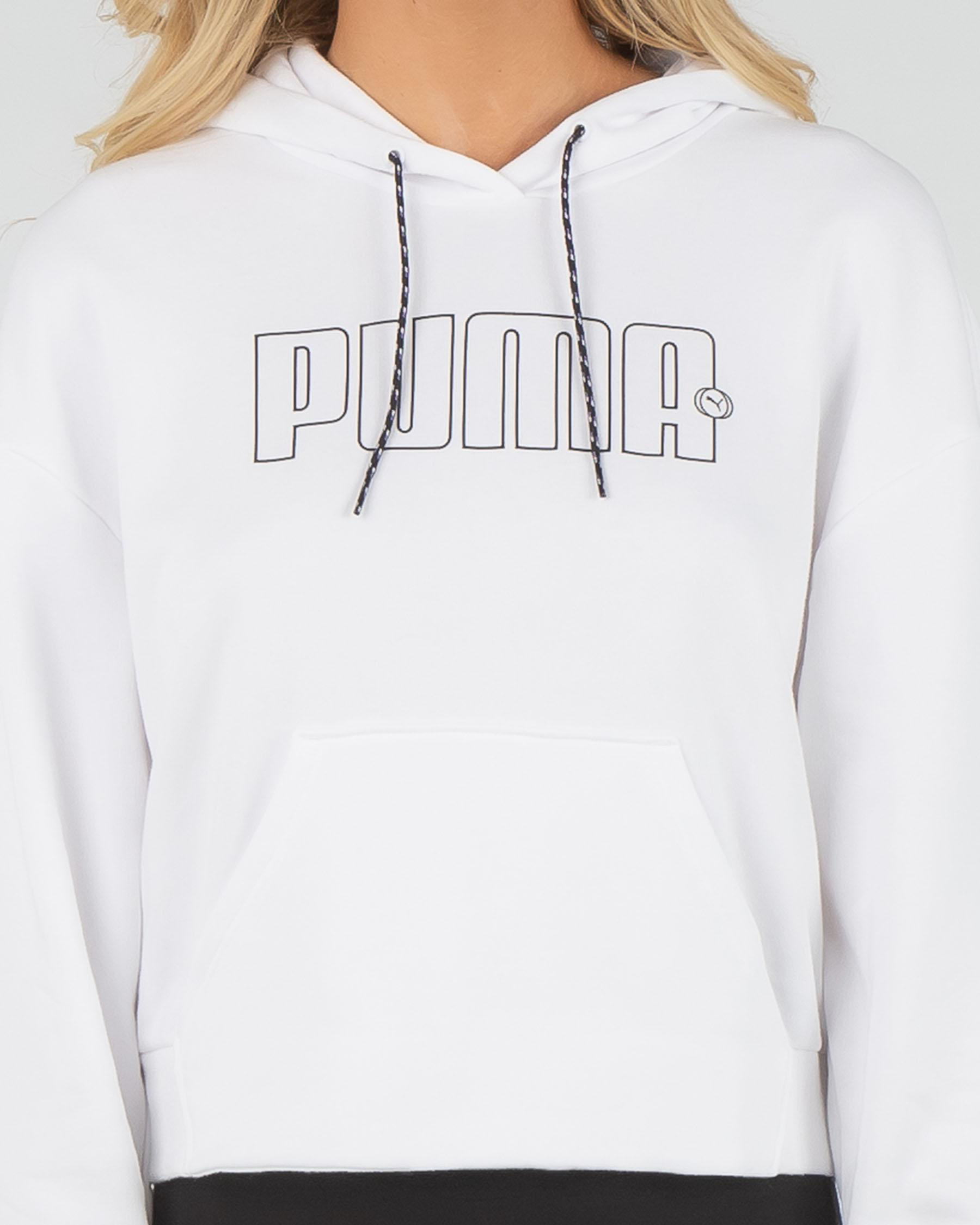 Shop Puma Rebel Untamed Hoodie In Puma White - Fast Shipping & Easy ...