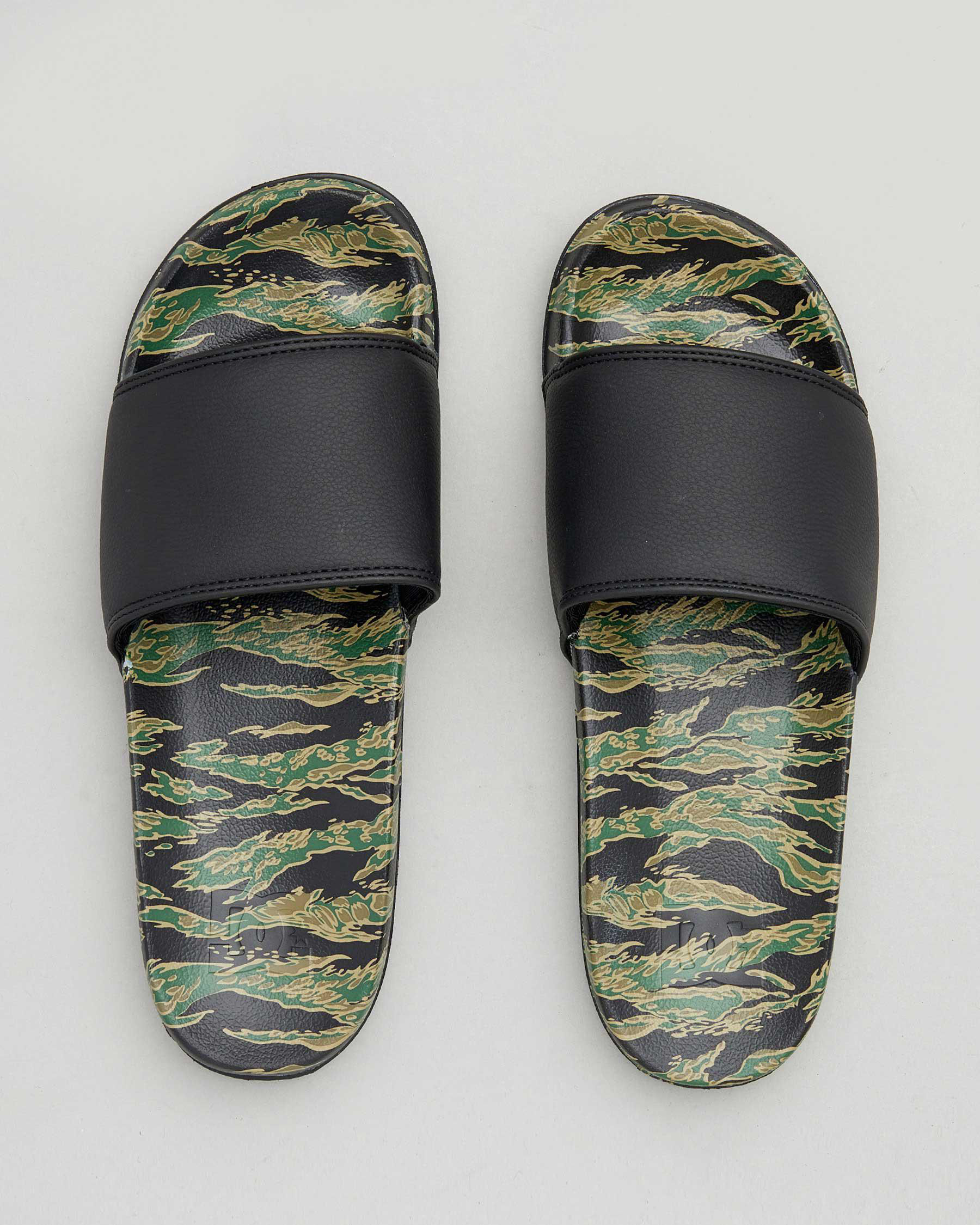 Shop DC Shoes DC SE Slides In Green/black - Fast Shipping & Easy ...
