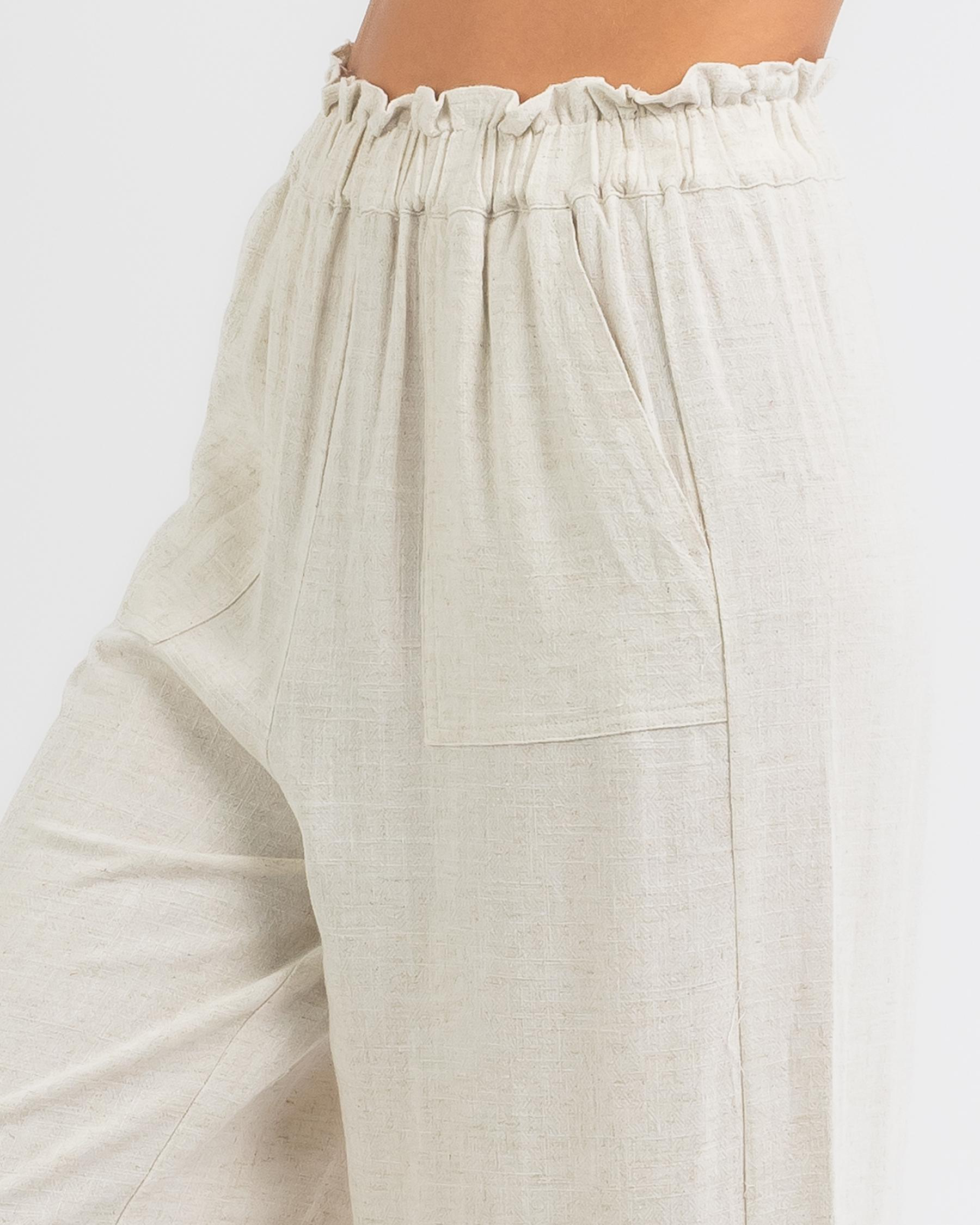 Shop Ava And Ever Fraser Beach Pants In Natural S+p - Fast Shipping ...