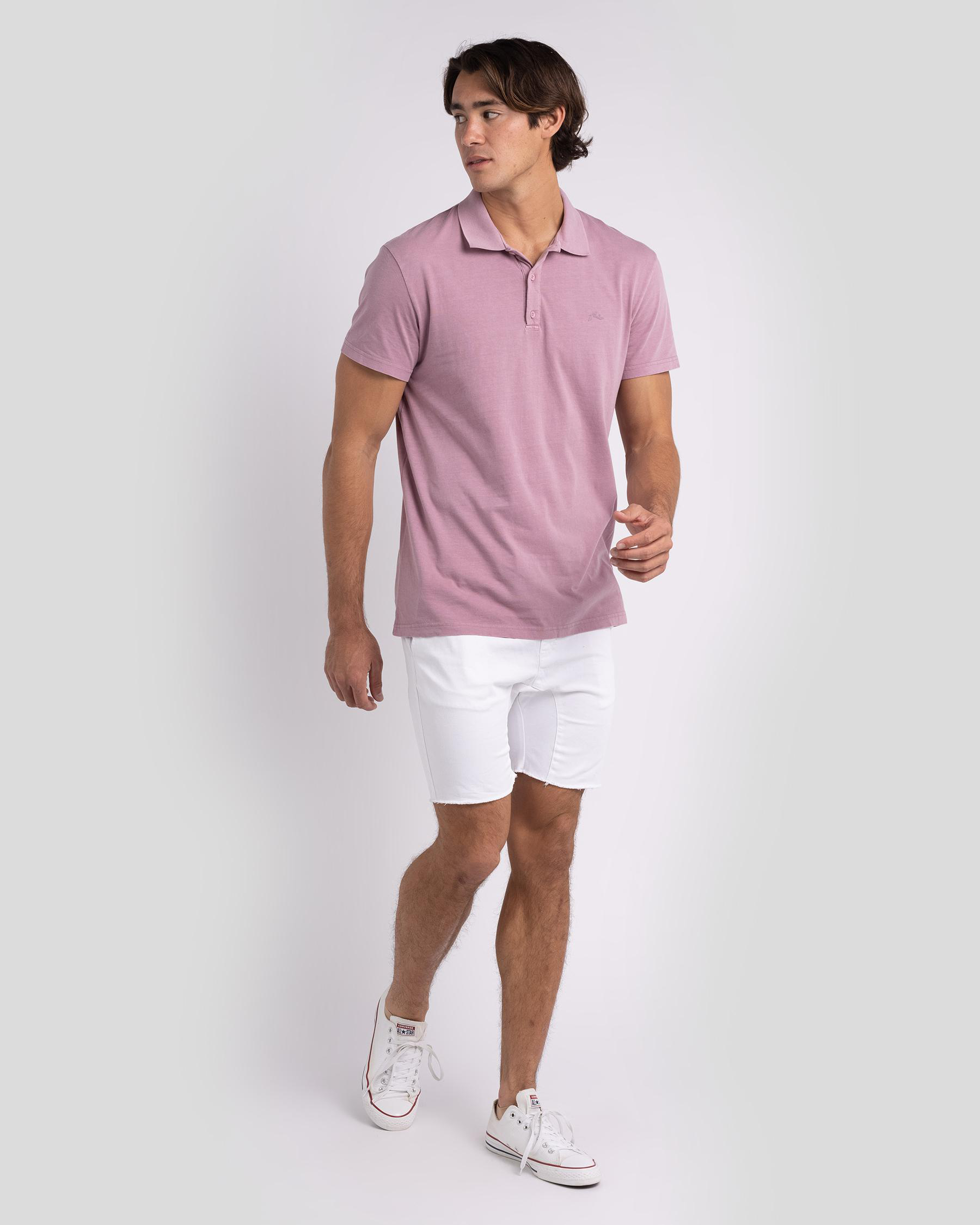 Shop Rusty Comp Wash Polo Shirt In Elderberry - Fast Shipping & Easy ...