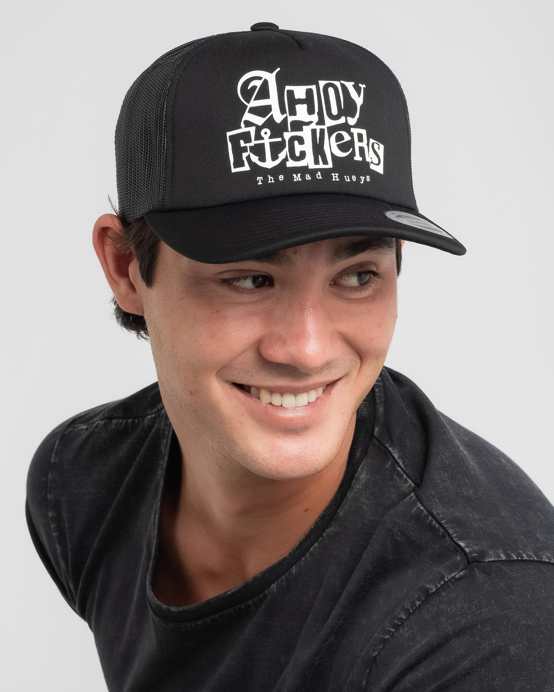 The Mad Hueys Ahoy Ransom Foam Trucker Cap In Black - FREE* Shipping ...