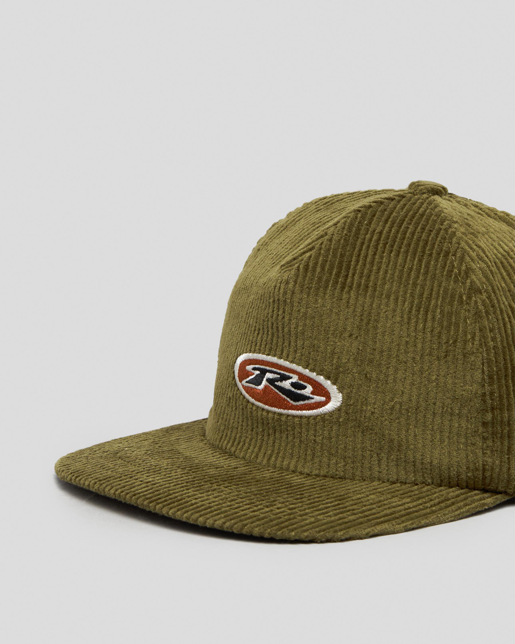 Shop Rusty Glory Days Cord Surf Cap In Gun Green - Fast Shipping & Easy ...