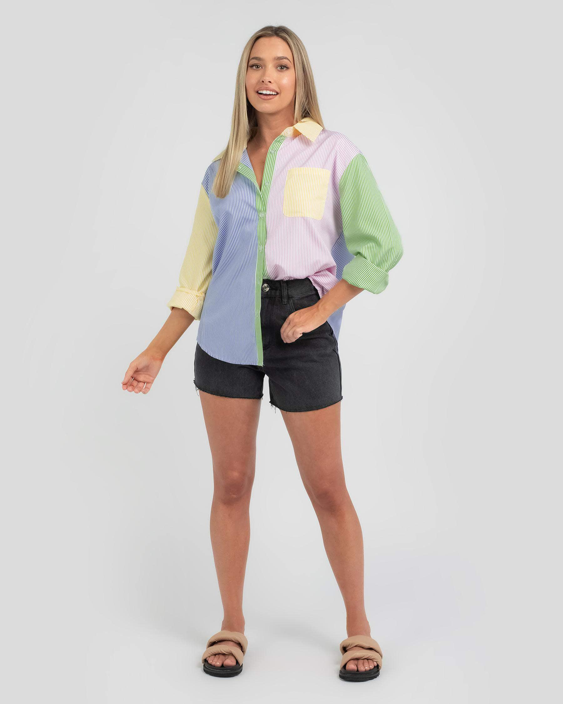 Mooloola Olivia Stripe Shirt In Multi | City Beach Australia