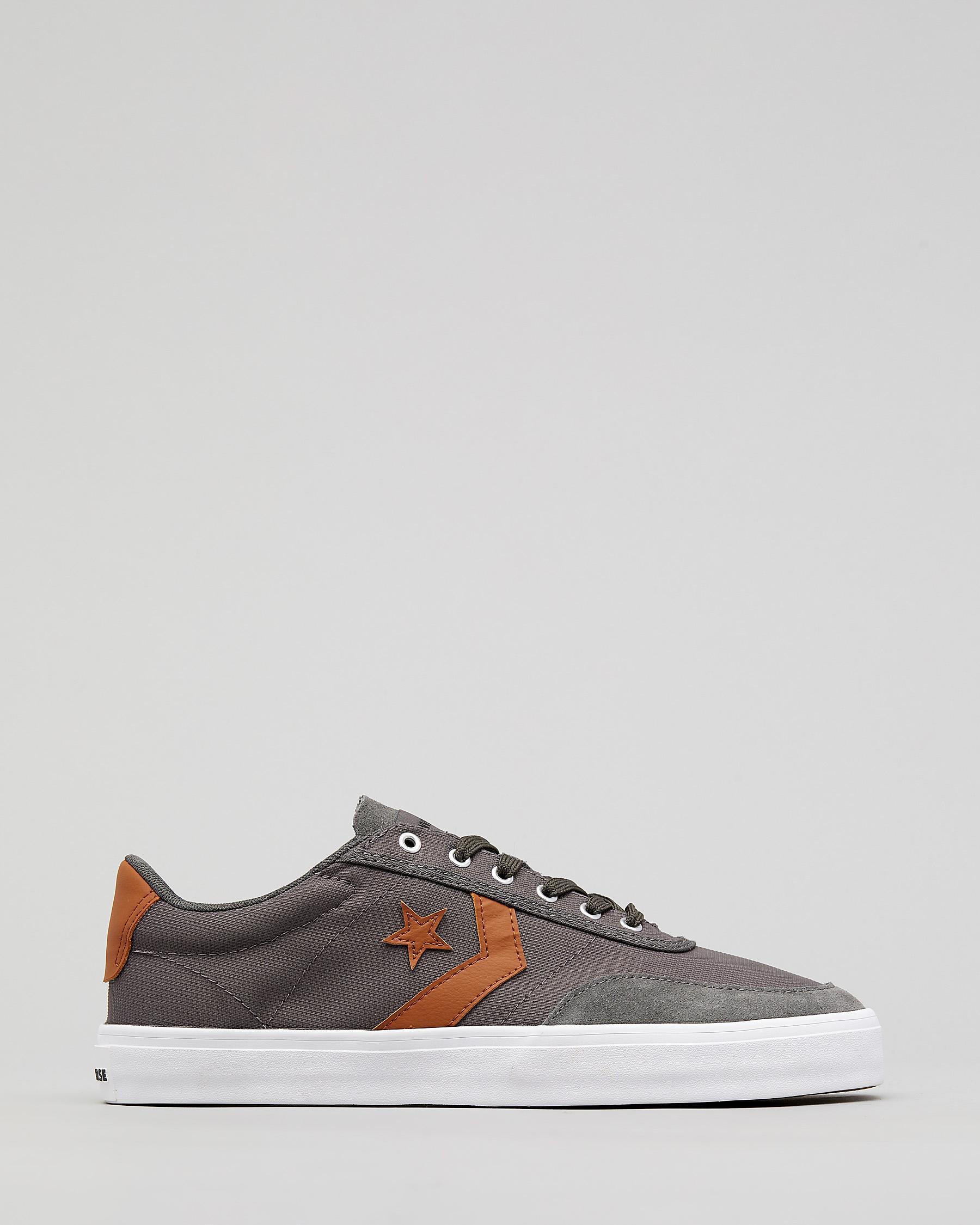 Shop Converse Courtland Shoes In Carbon Grey/warm Tan/whit - Fast ...