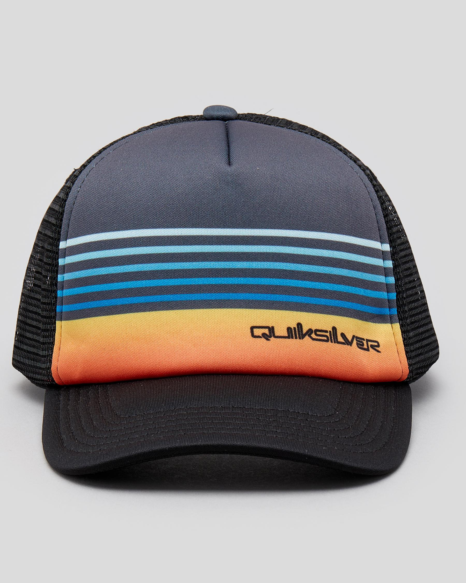 Shop Quiksilver Toddlers' Leash Pull Trucker Cap In Iron Gate - Fast ...