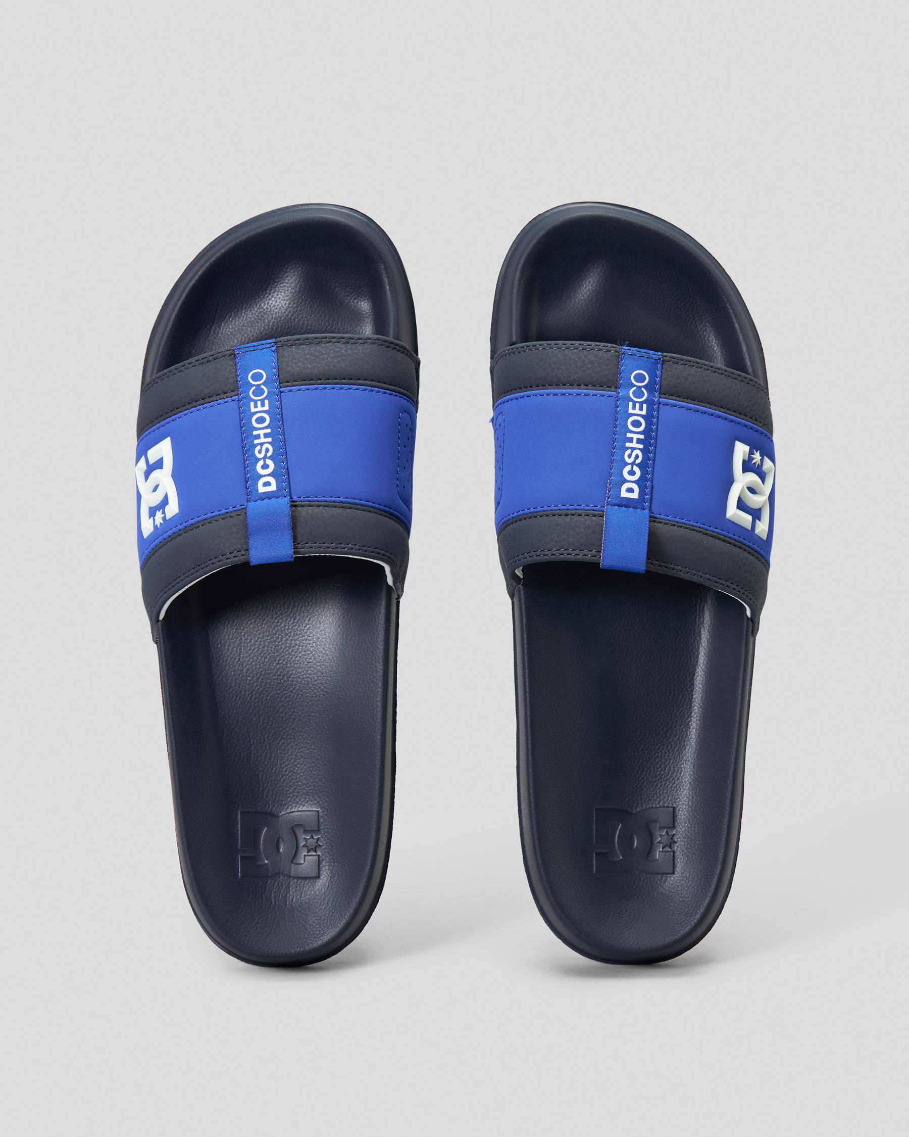 Shop DC Shoes Lynx Slides In Blue/blue/white - Fast Shipping & Easy ...