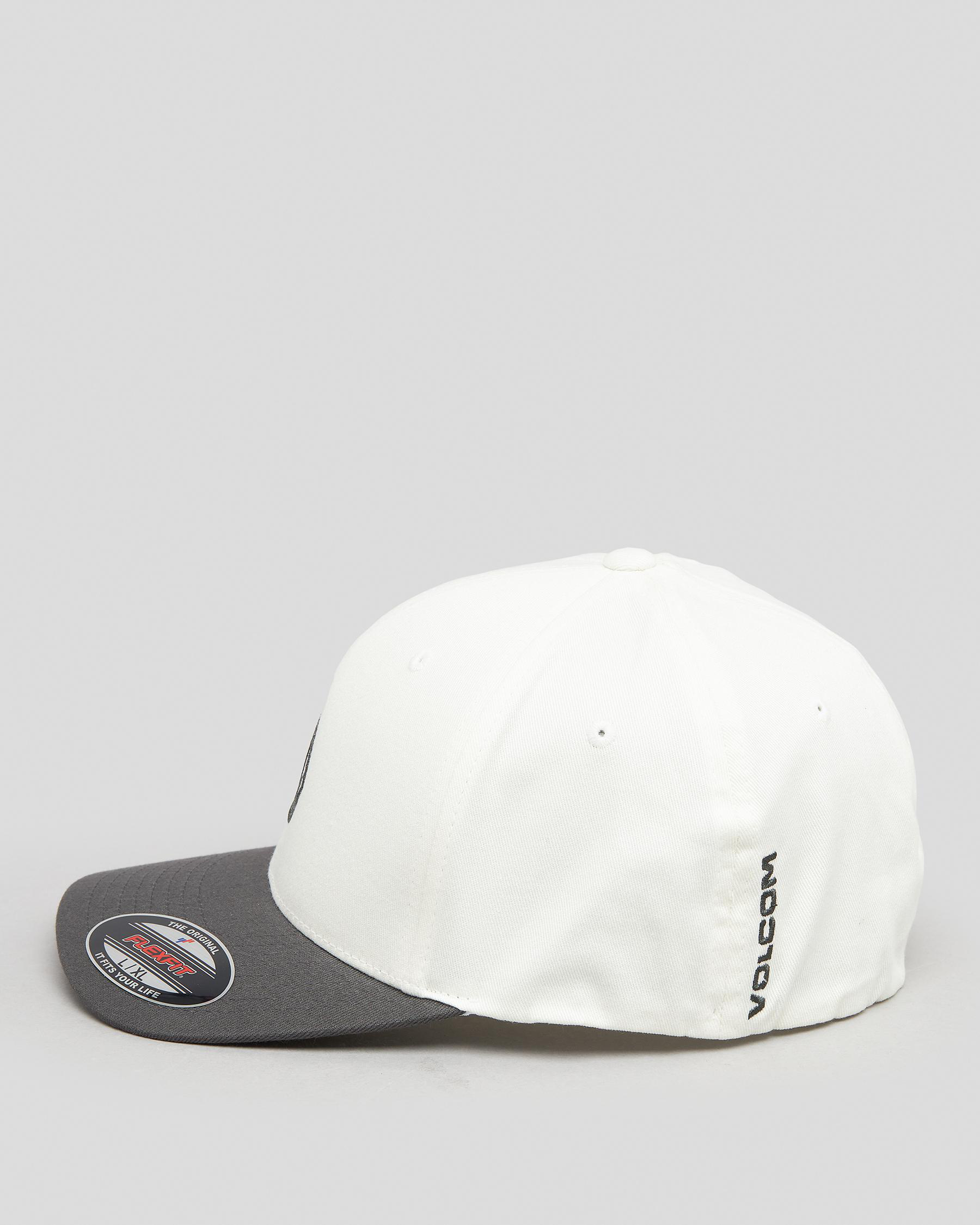 Shop Volcom Full Stone Flexfit Cap In Dirty White - Fast Shipping ...