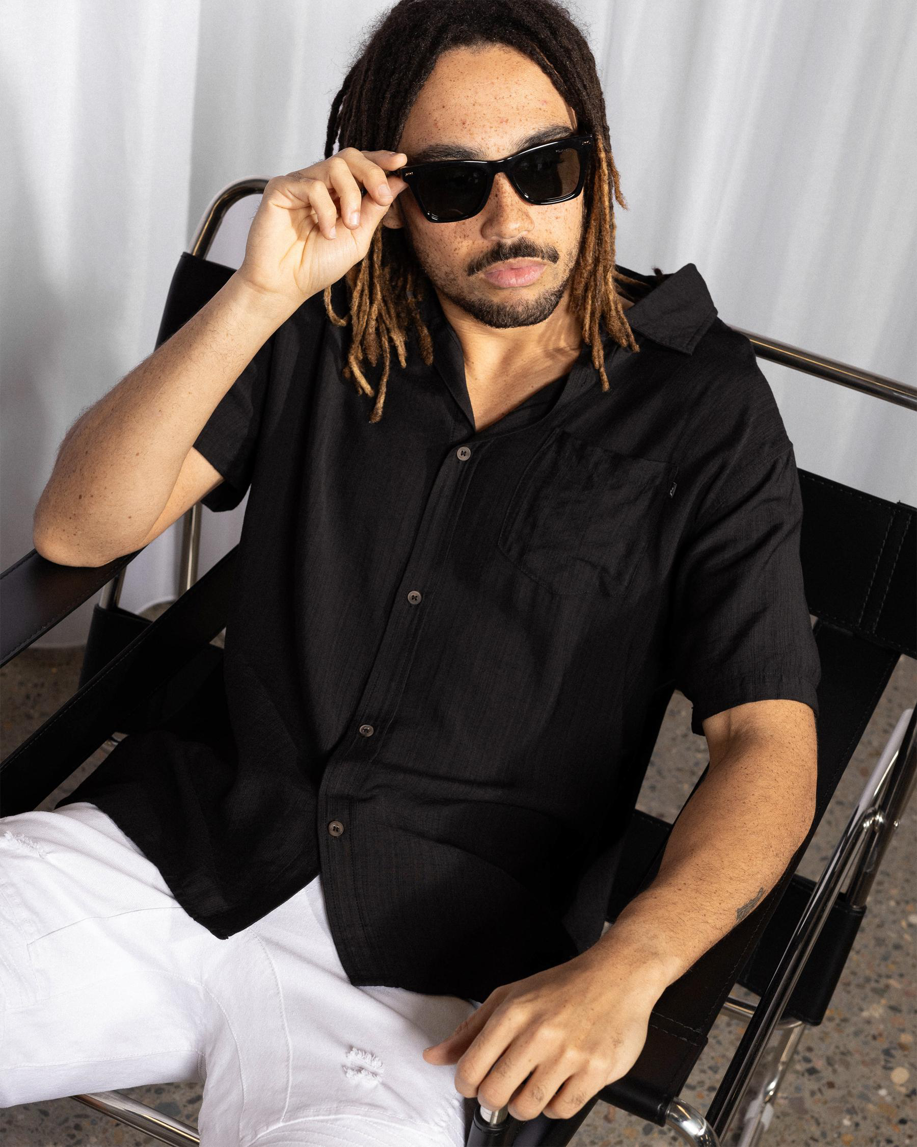 Shop Rusty Razor Blade 2.0 Short Sleeve Shirt In Black - Fast Shipping ...