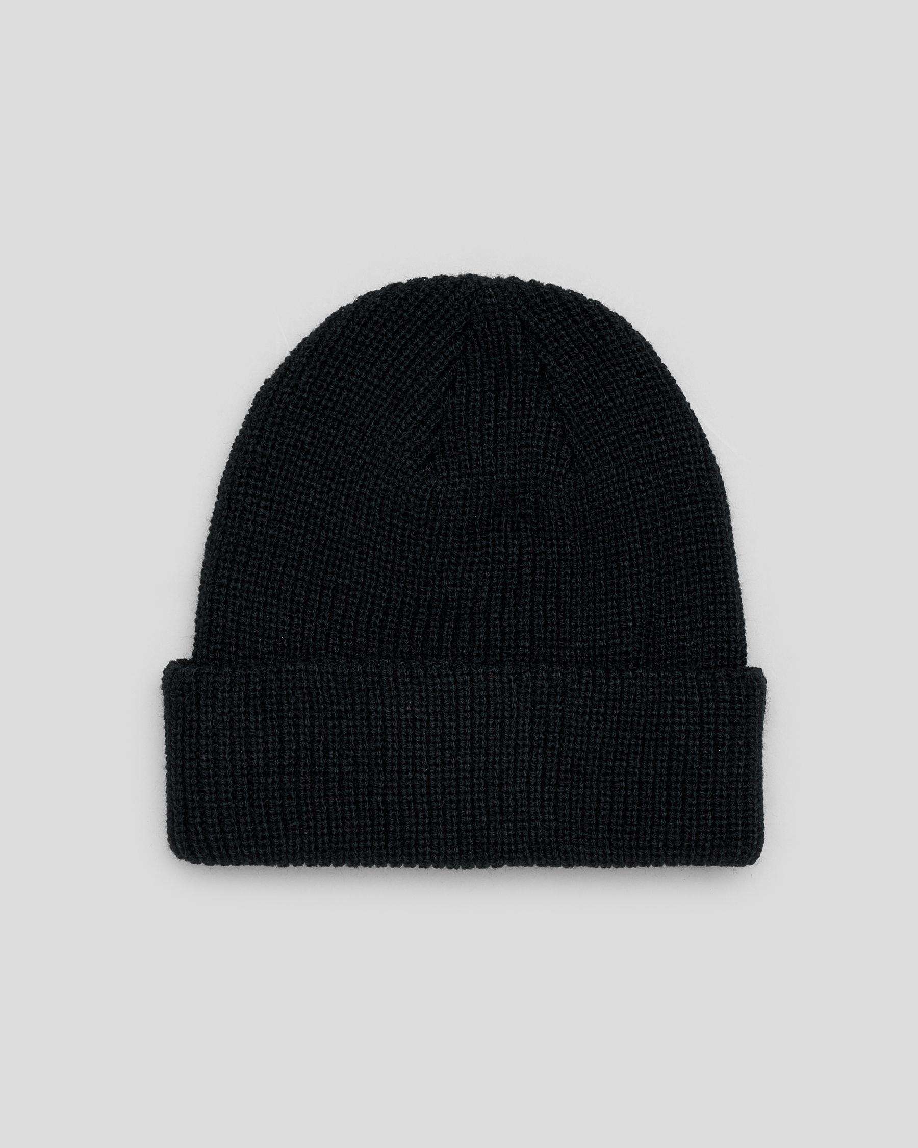 Shop Independent Cross Wharfie Beanie In Black - Fast Shipping & Easy ...