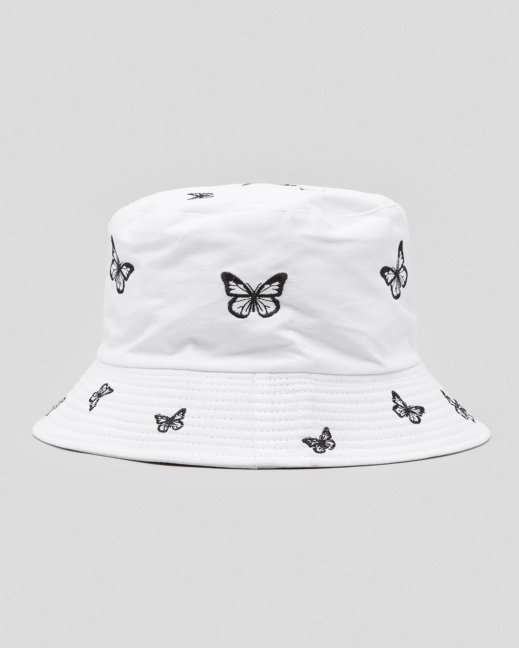 Shop Mooloola Full Flight Bucket Hat In White - Fast Shipping & Easy ...