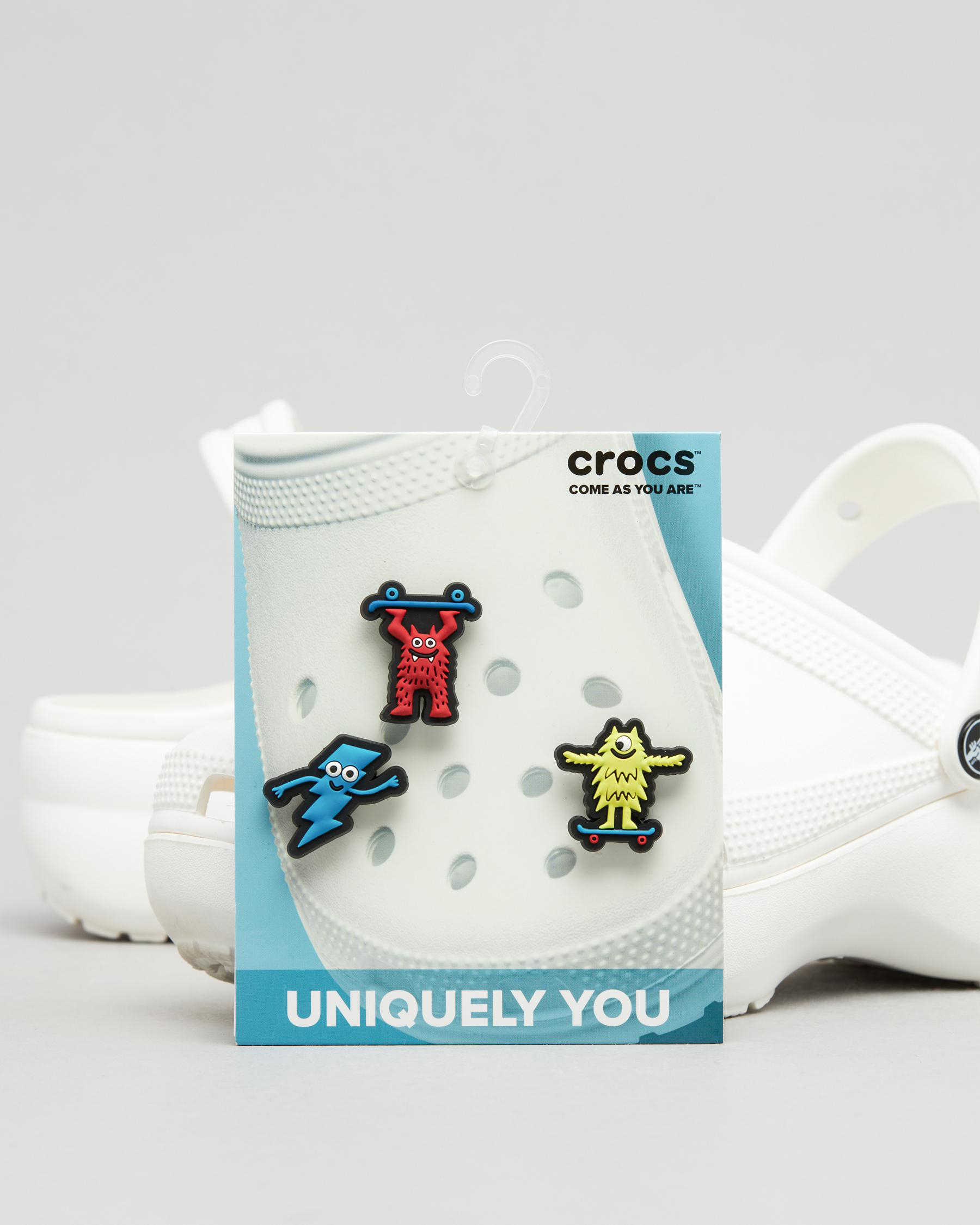 Shop Crocs Monsters Jibbitz 3 Pack In Multi - Fast Shipping & Easy ...