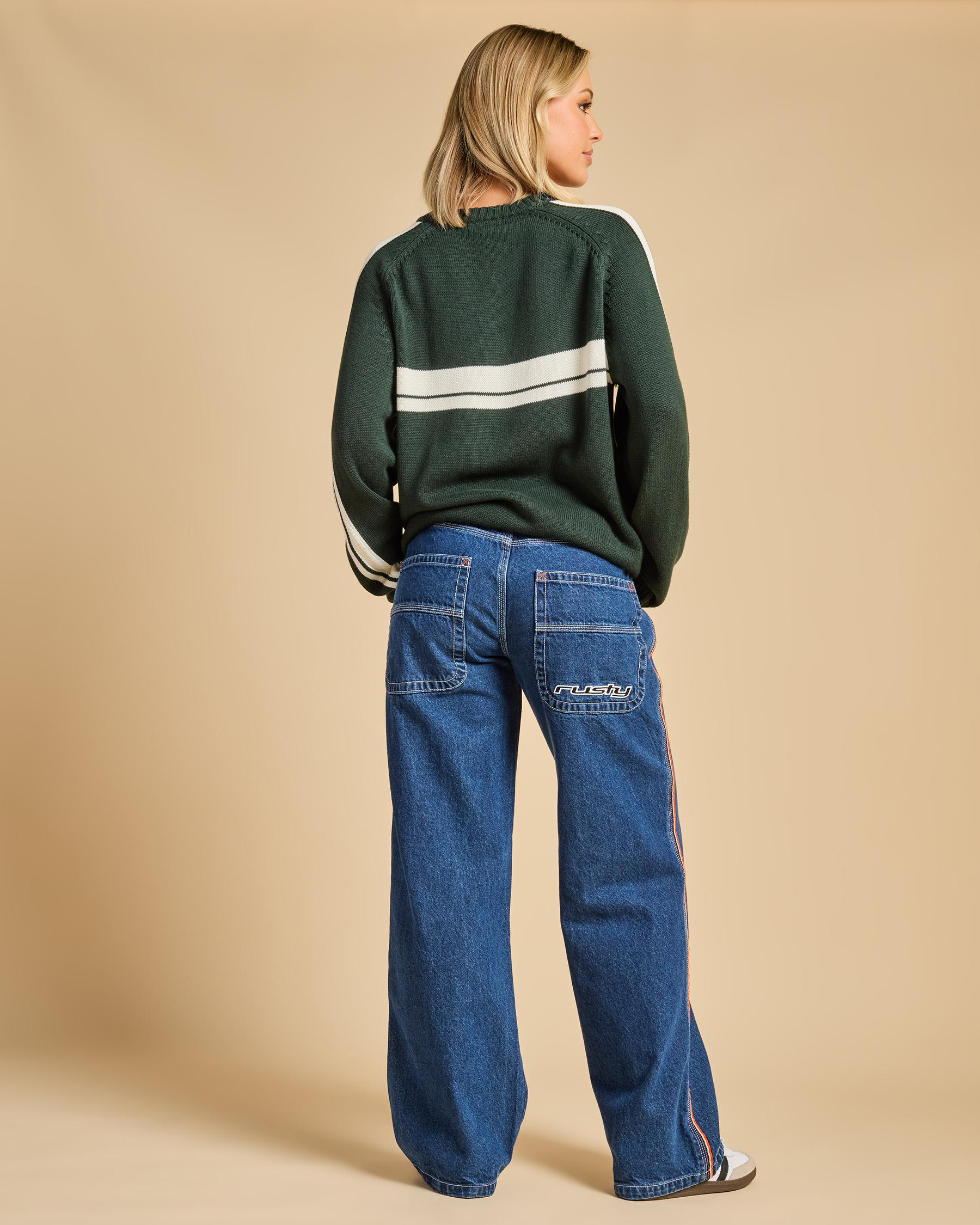 Rusty Flip Mommy Jeans In Deep Sea Blue - FREE* Shipping & Easy Returns ...