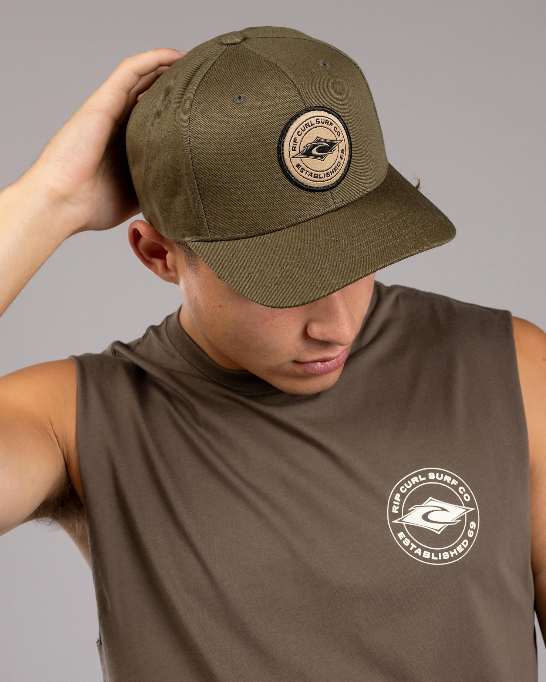 Rip Curl Stapler Snapback Cap In Rock - FREE* Shipping & Easy Returns ...