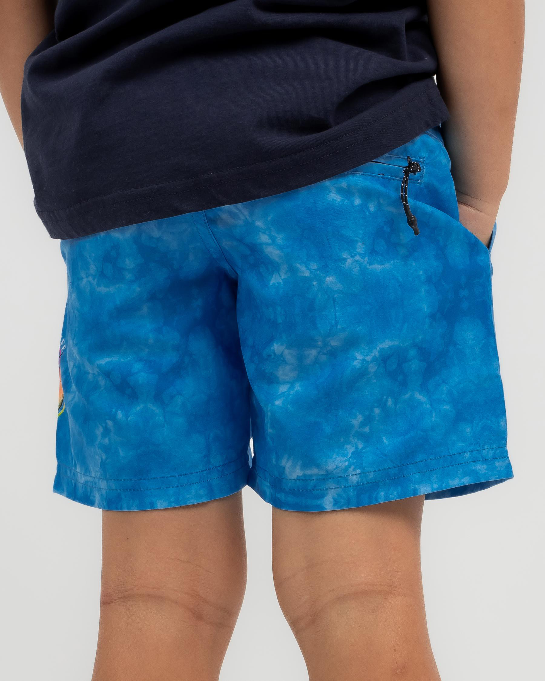 Shop Salty Life Toddlers' Abstracting Mully Shorts In Light Blue Mottle ...