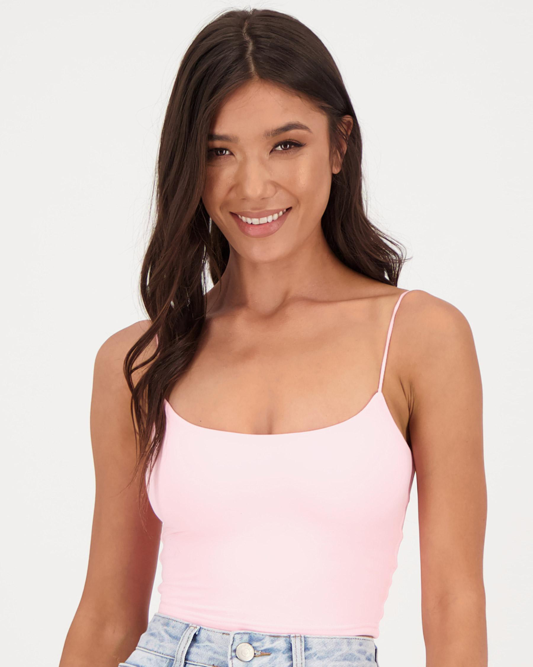 Shop Mooloola Delta Crop Top In Icing Pink - Fast Shipping & Easy ...