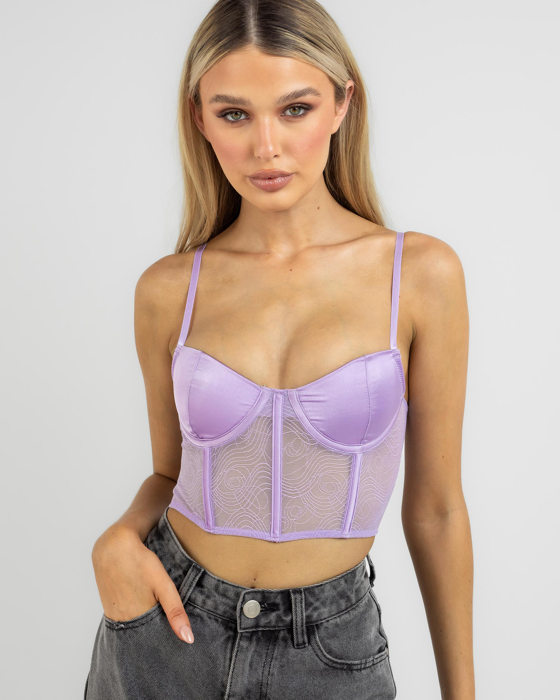 Shop Secret Wishes Zoe Corset In Lilac - Fast Shipping & Easy Returns - City Beach Australia