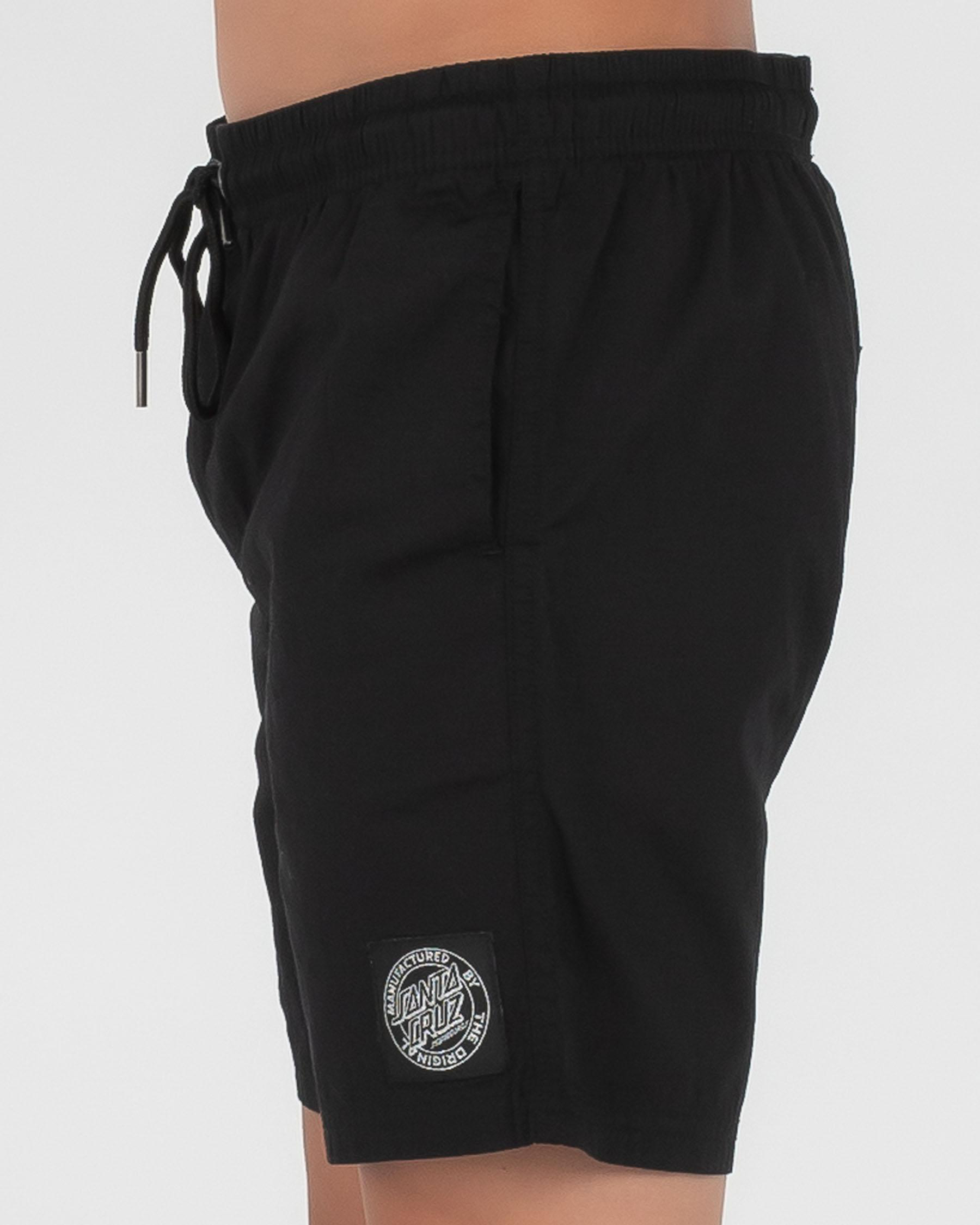Shop Santa Cruz Boys' Cruizer Solid Shorts In Black - Fast Shipping ...