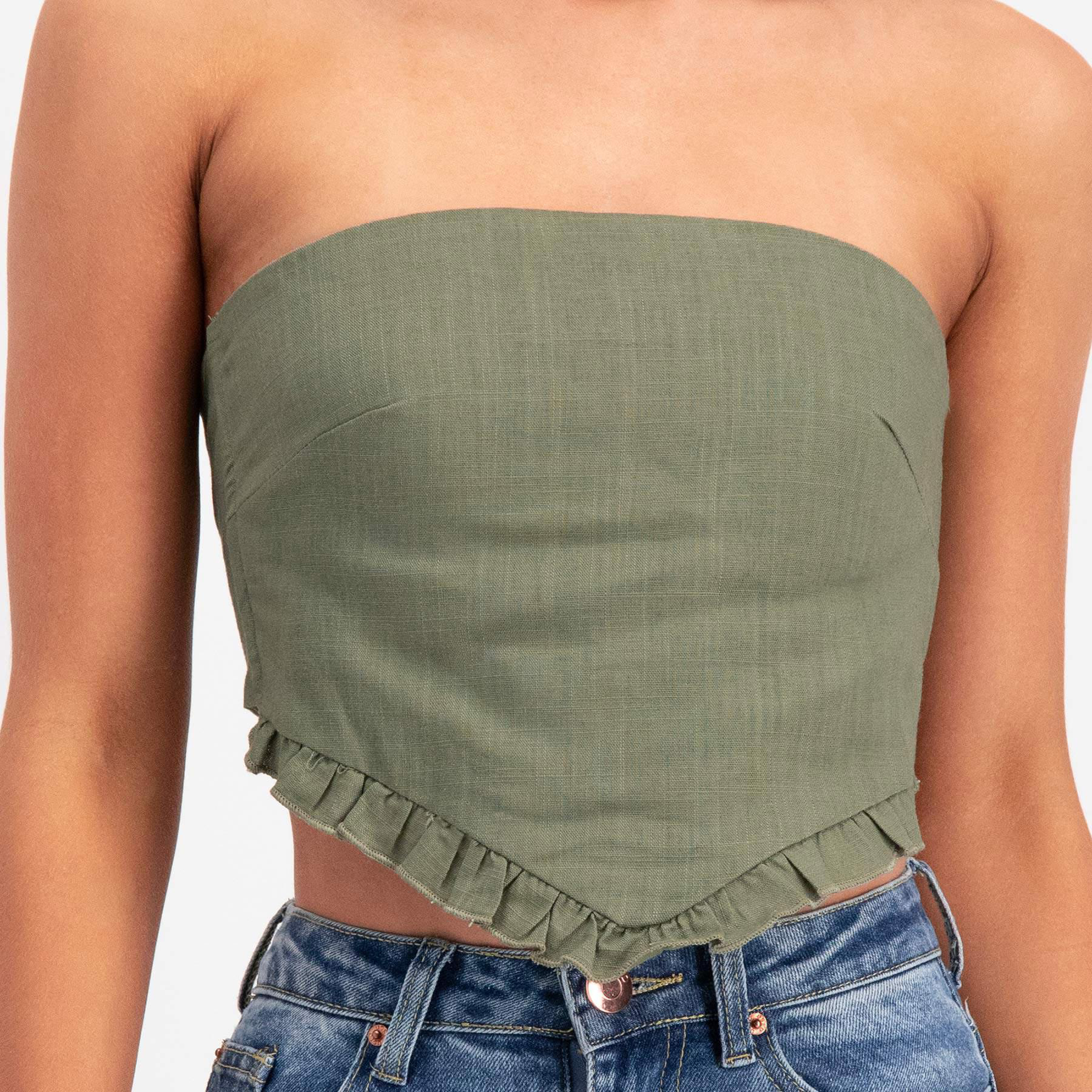 Shop Mooloola Firefly Tube Top In Sage - Fast Shipping & Easy Returns ...