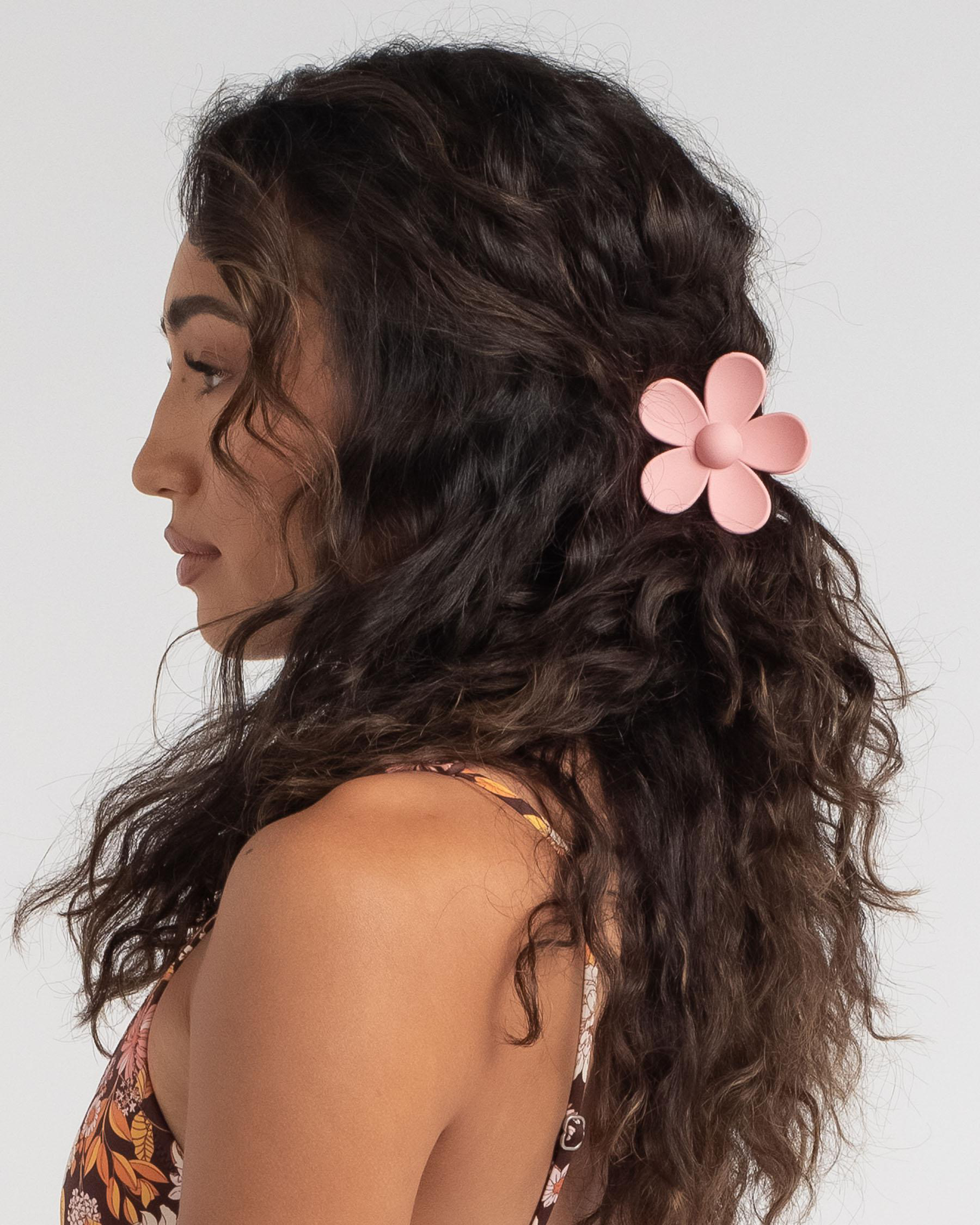 Karyn In LA Kay Flower Hair Claw Clip In Pink - FREE* Shipping & Easy ...