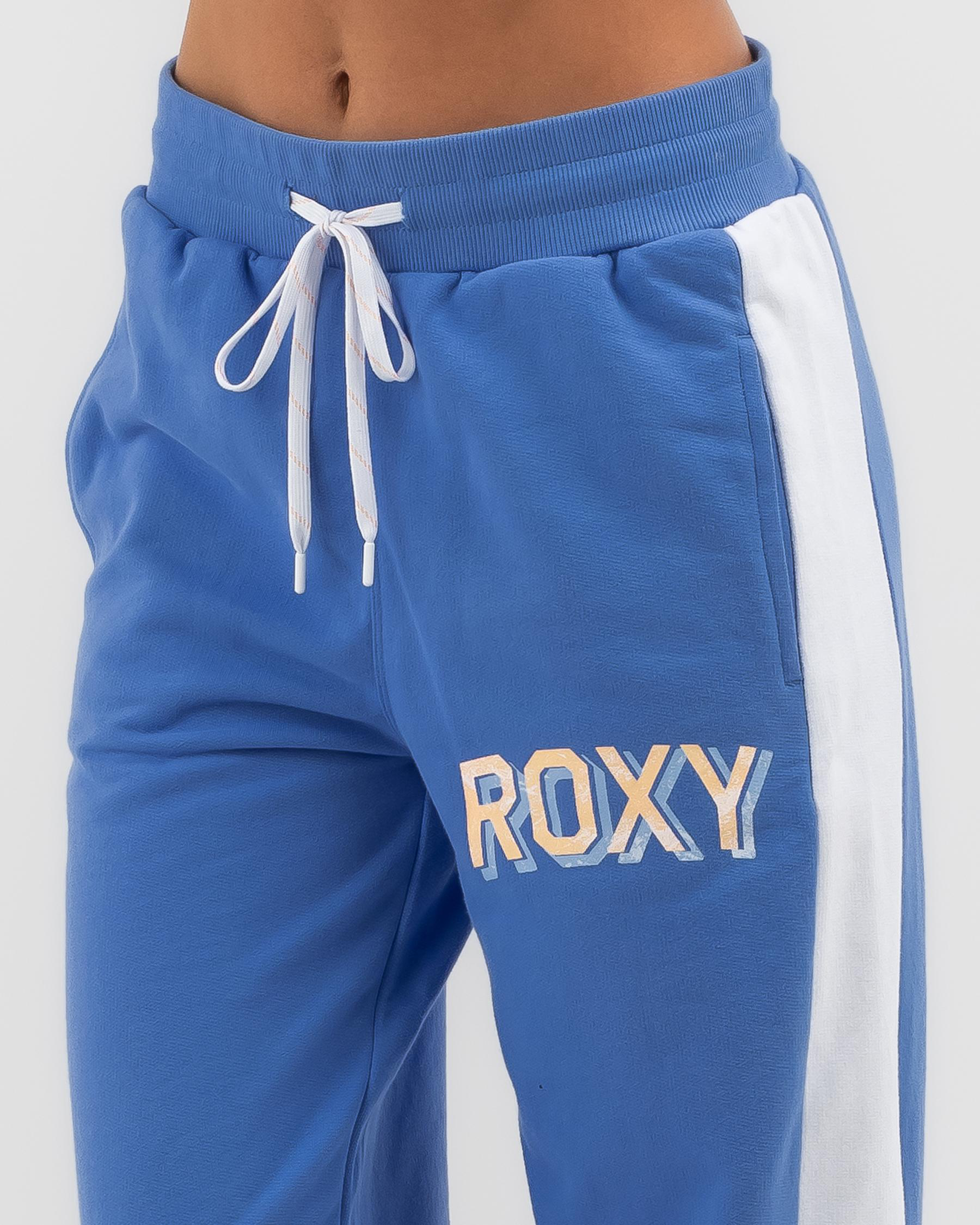 Shop Roxy Essential Energy Colourblock Track Pants In Ultra Marine ...
